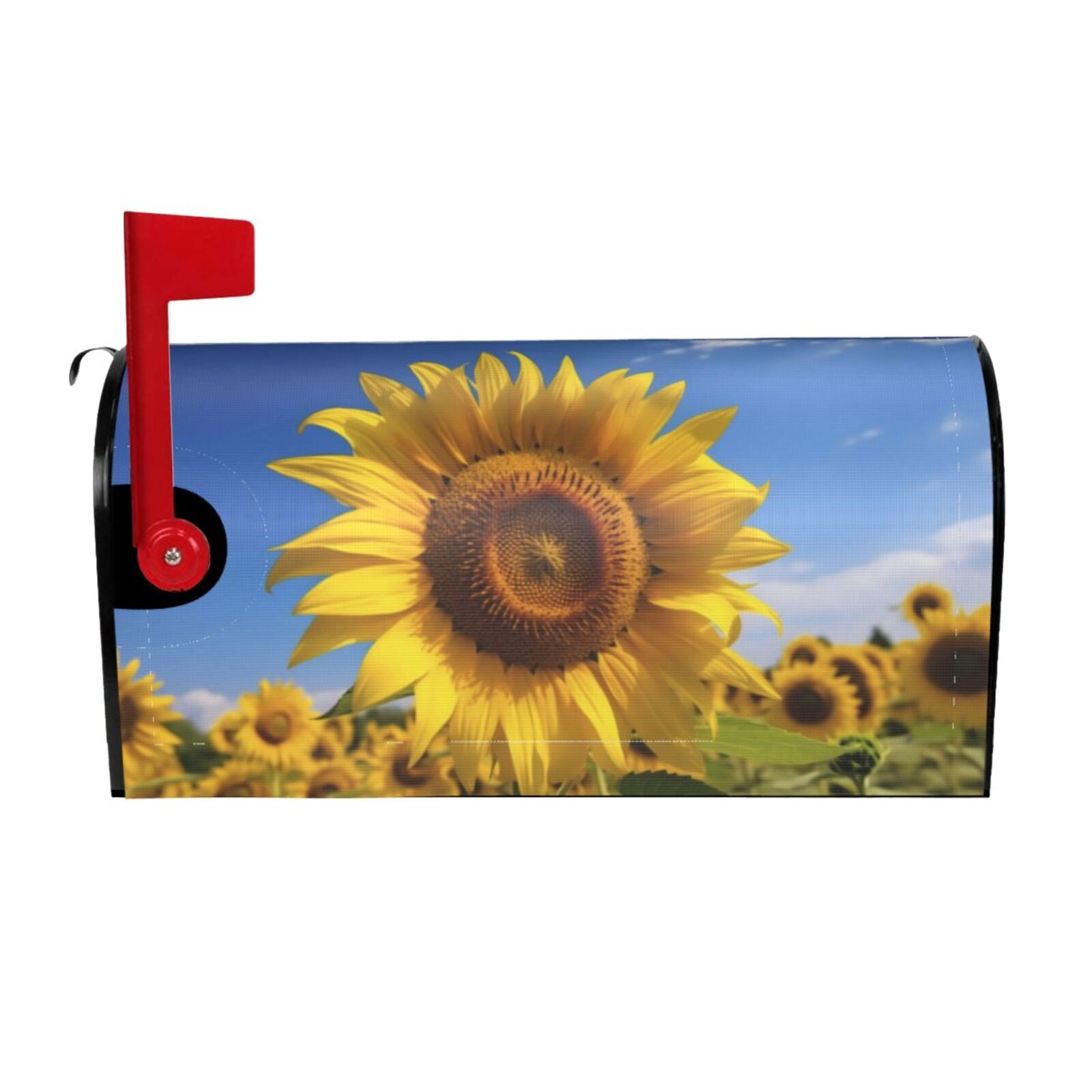 Junzan Sky Golden Sunflower Field A Pattern Mailbox Covers,Magnetic ...