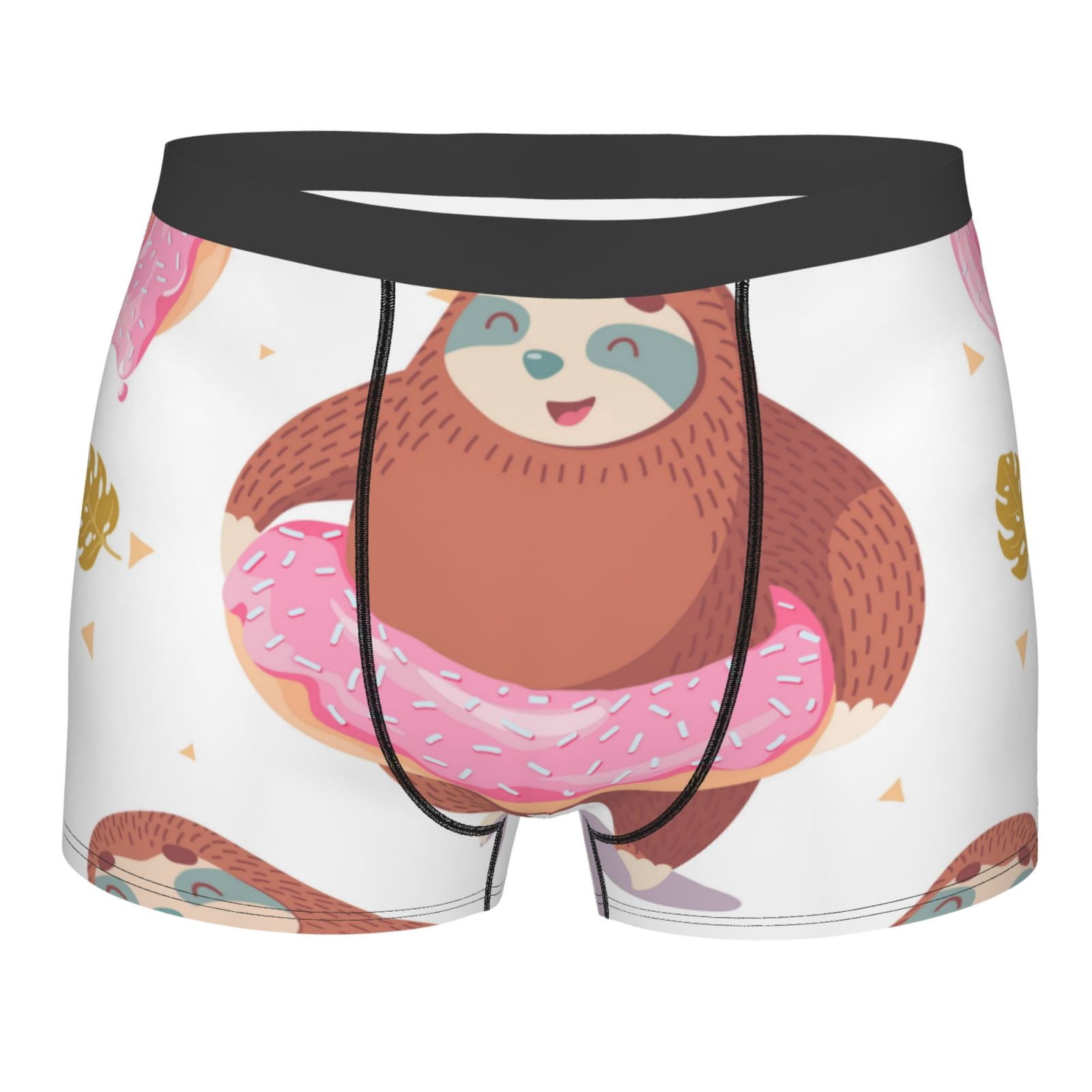 Junzan Sloth With Donuts1 Mens Underwear Boxer Briefs For Men’s - Large ...