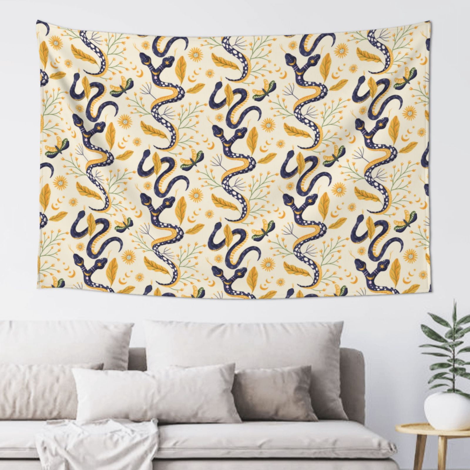 Junzan Snake And Floral for Tapestry - Home DéCor Tapestry Cute & Funny ...