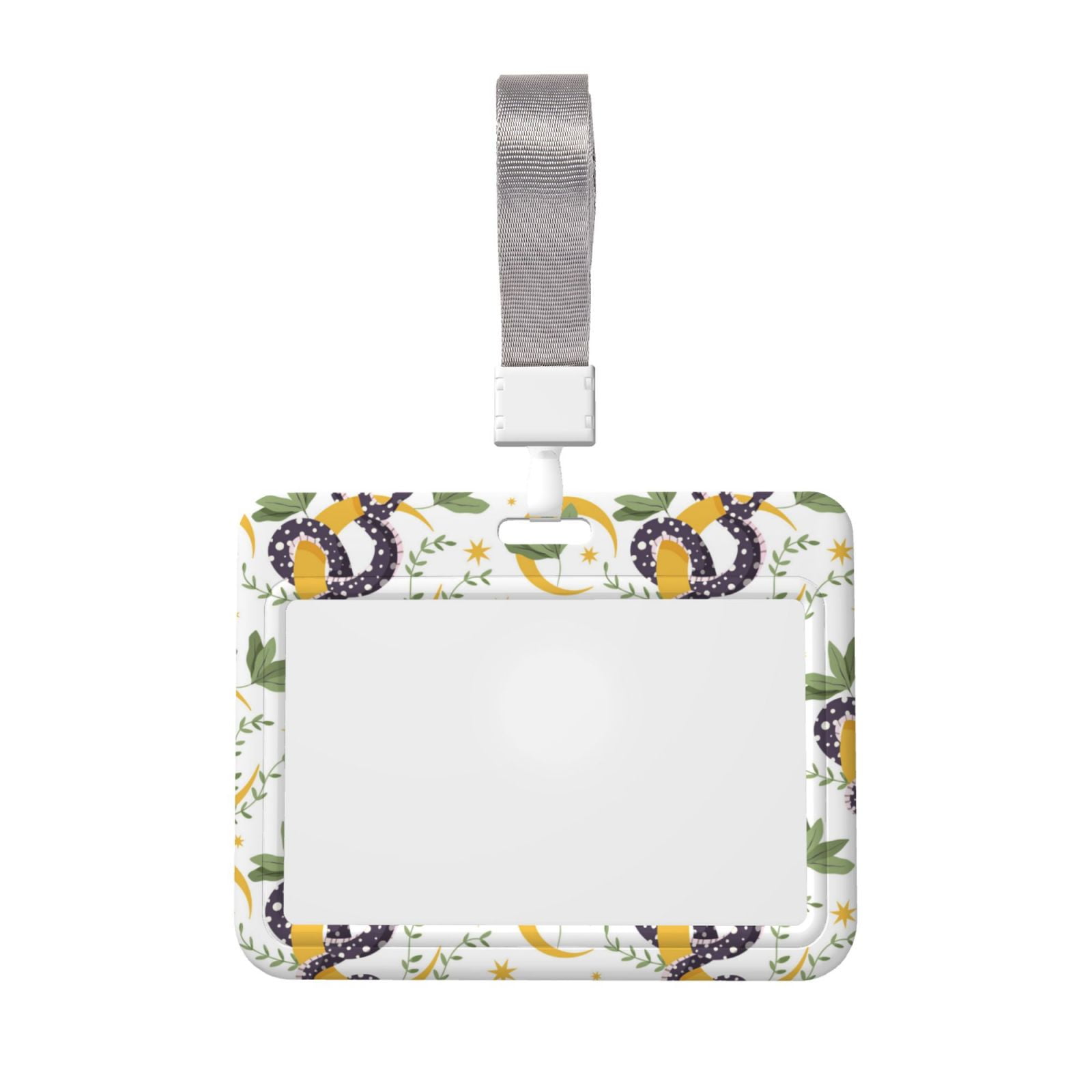 Junzan Snake And Moon ID Badge Holder with Windows Key Card Work Badge ...