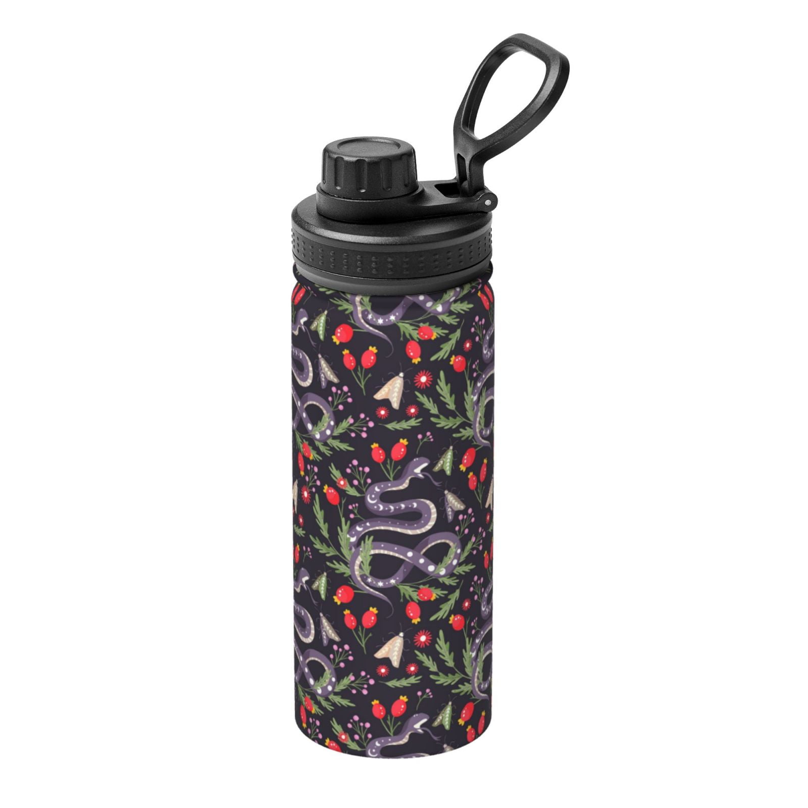 Junzan Snakes And Snake Fruit Pattern 18OZ Stainless Steel Sports Water ...