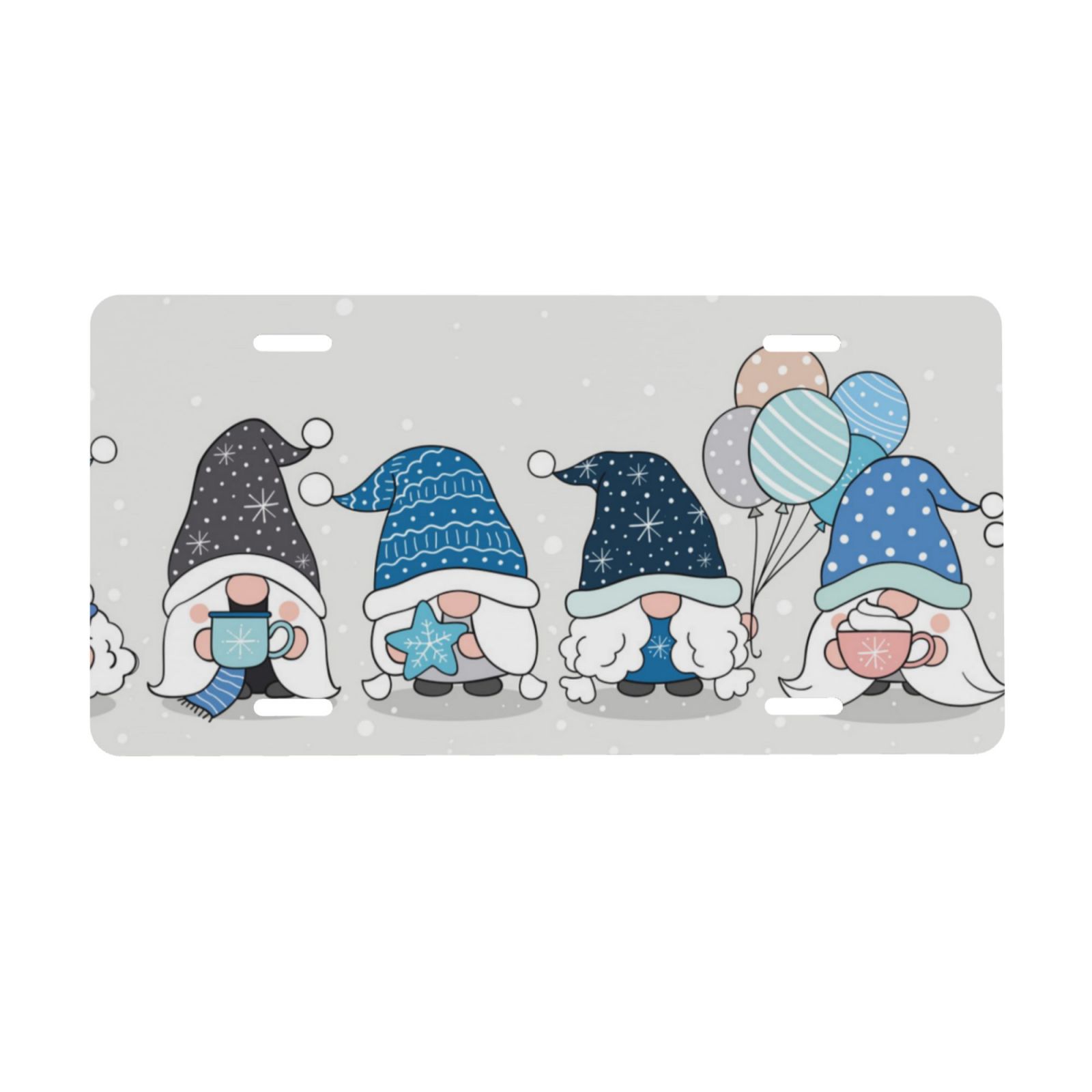 Junzan Snow Gnome For Winter Front License Plate Covers Decorative Car ...