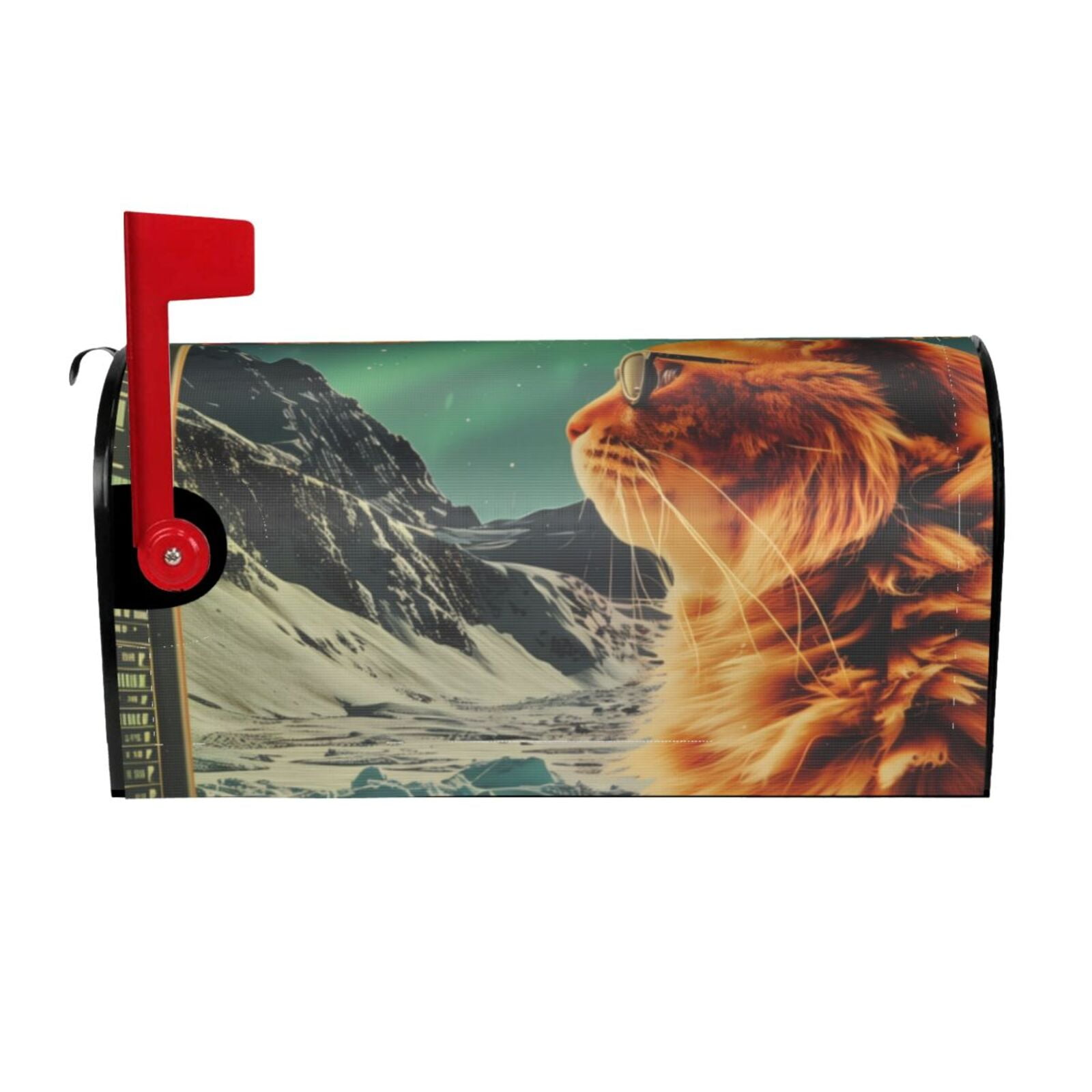 Junzan Space Adventurer Cat Pattern Mailbox Covers,Magnetic Mailbox ...