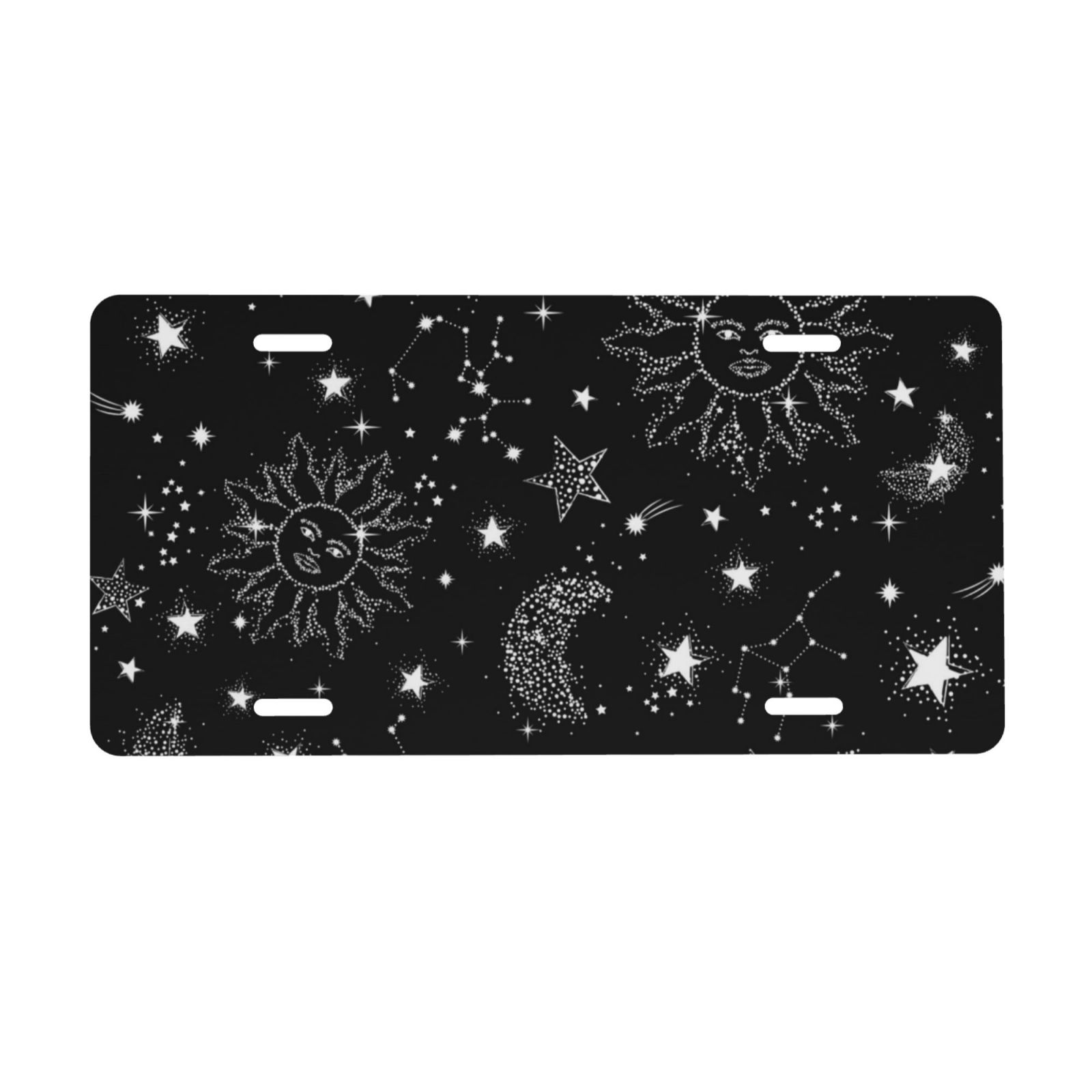 Junzan Space Galaxy Front License Plate Covers Decorative Car Metal ...