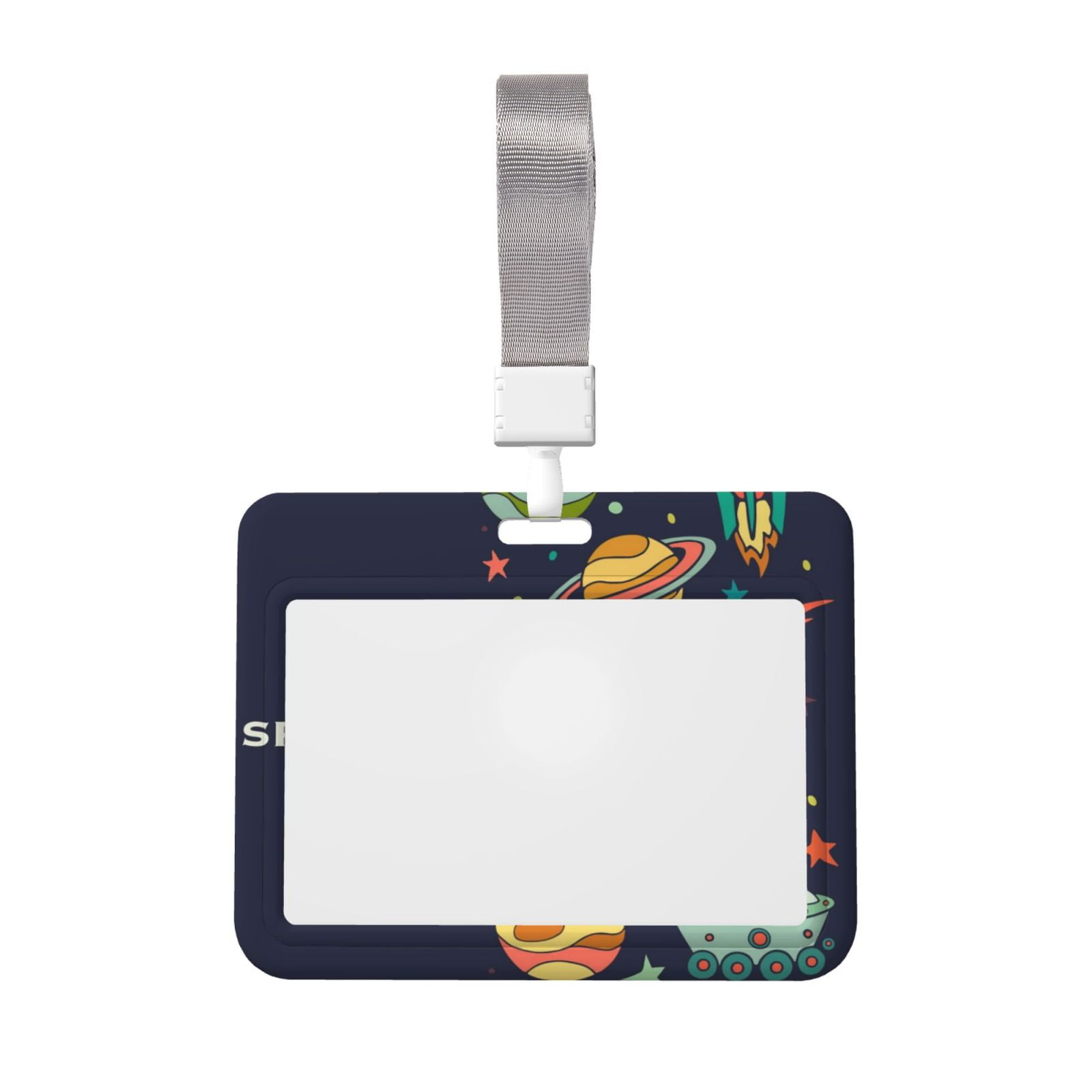 Junzan Space Id Badge Holder With Windows Key Card Work Badge Sleeve ...