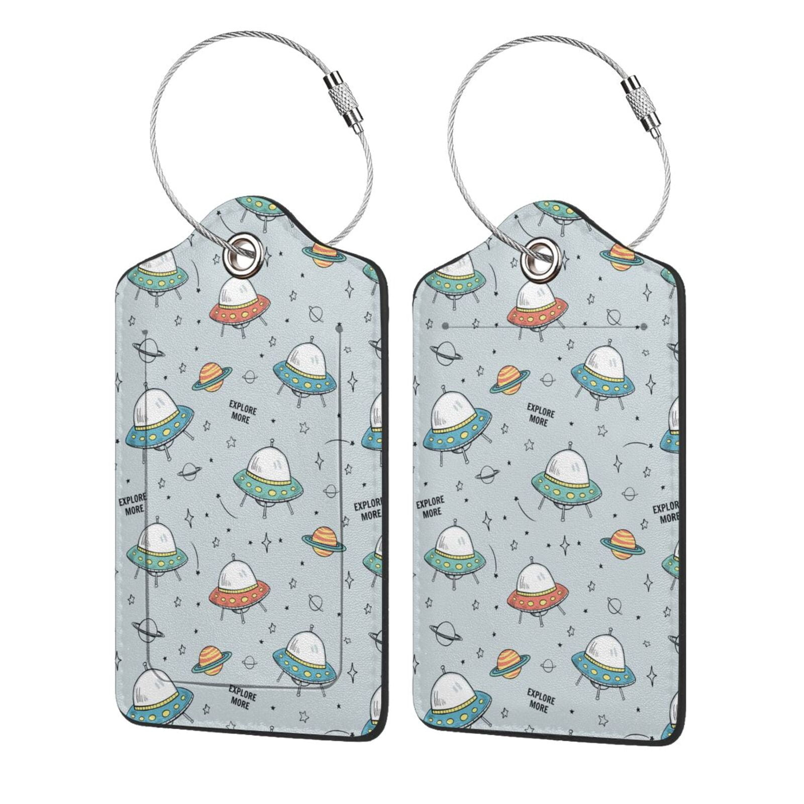 Junzan Spaceship for Luggage Tags,Leather Luggage Tags for Suitcases ...