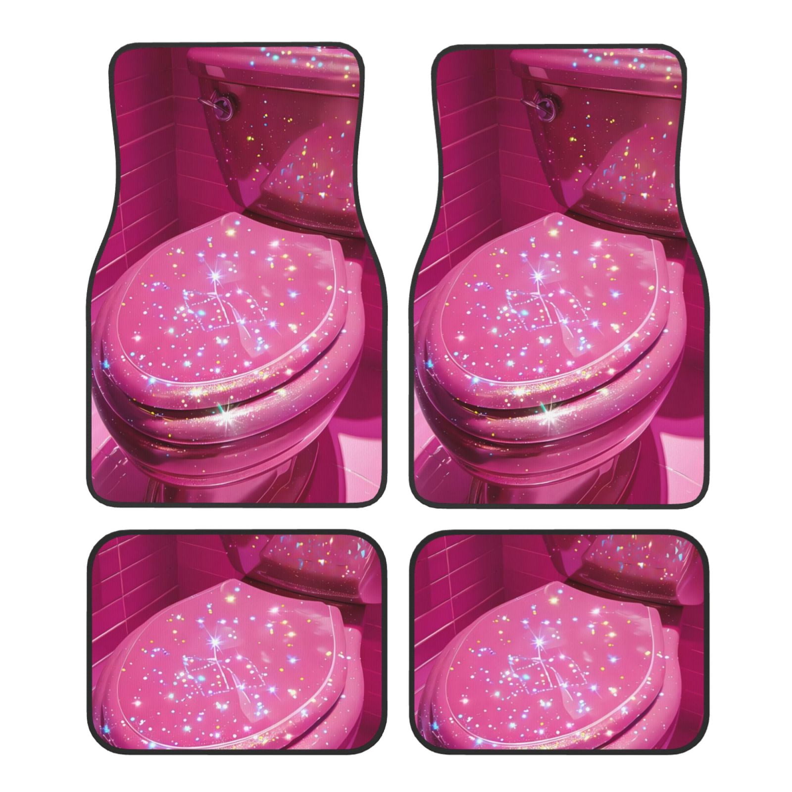 Junzan Sparkling Pink Toilet for Car Floor Mats,Car Carpet Mats Car ...