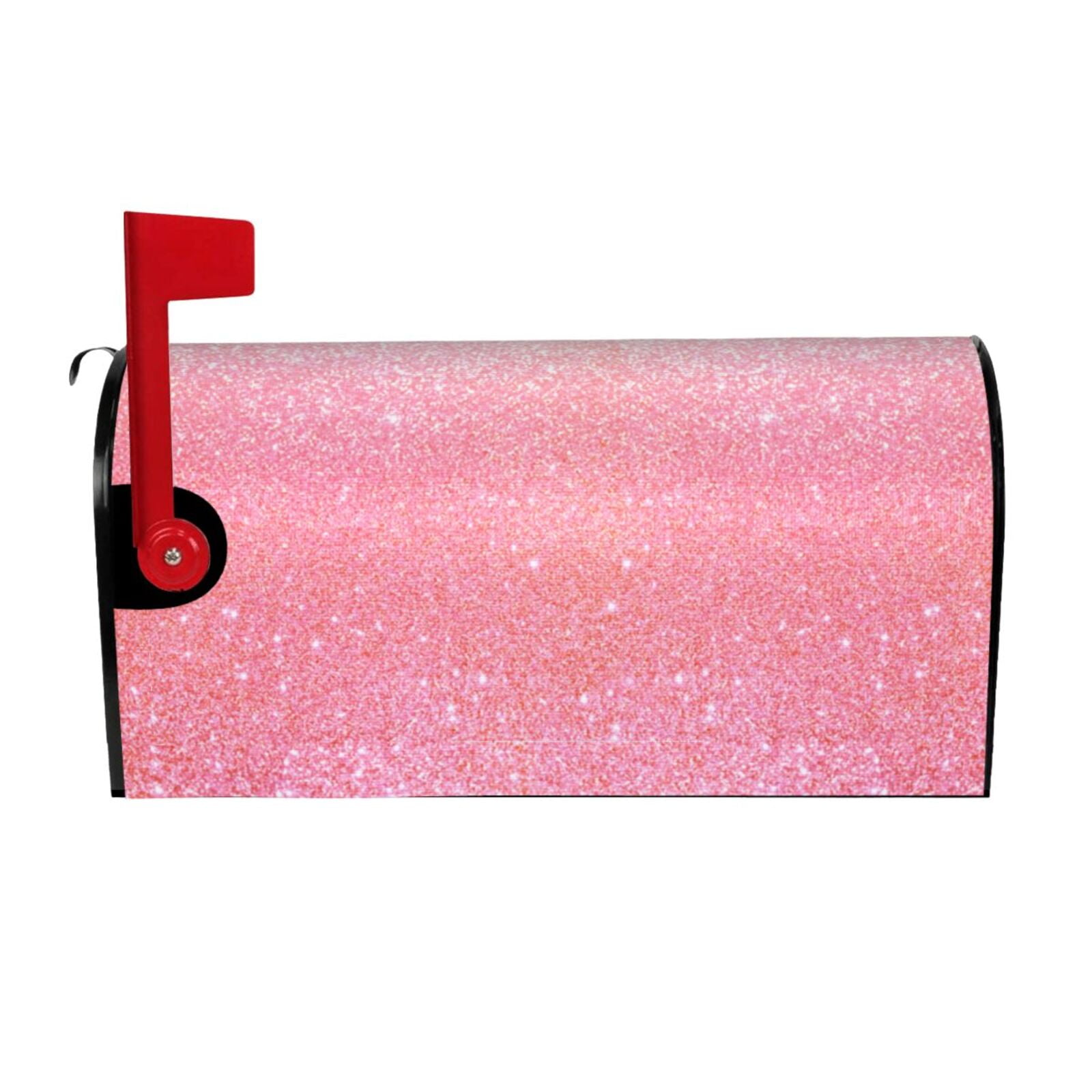 Junzan Sparkly Pink Glitter Pattern Mailbox Covers,Magnetic Mailbox ...