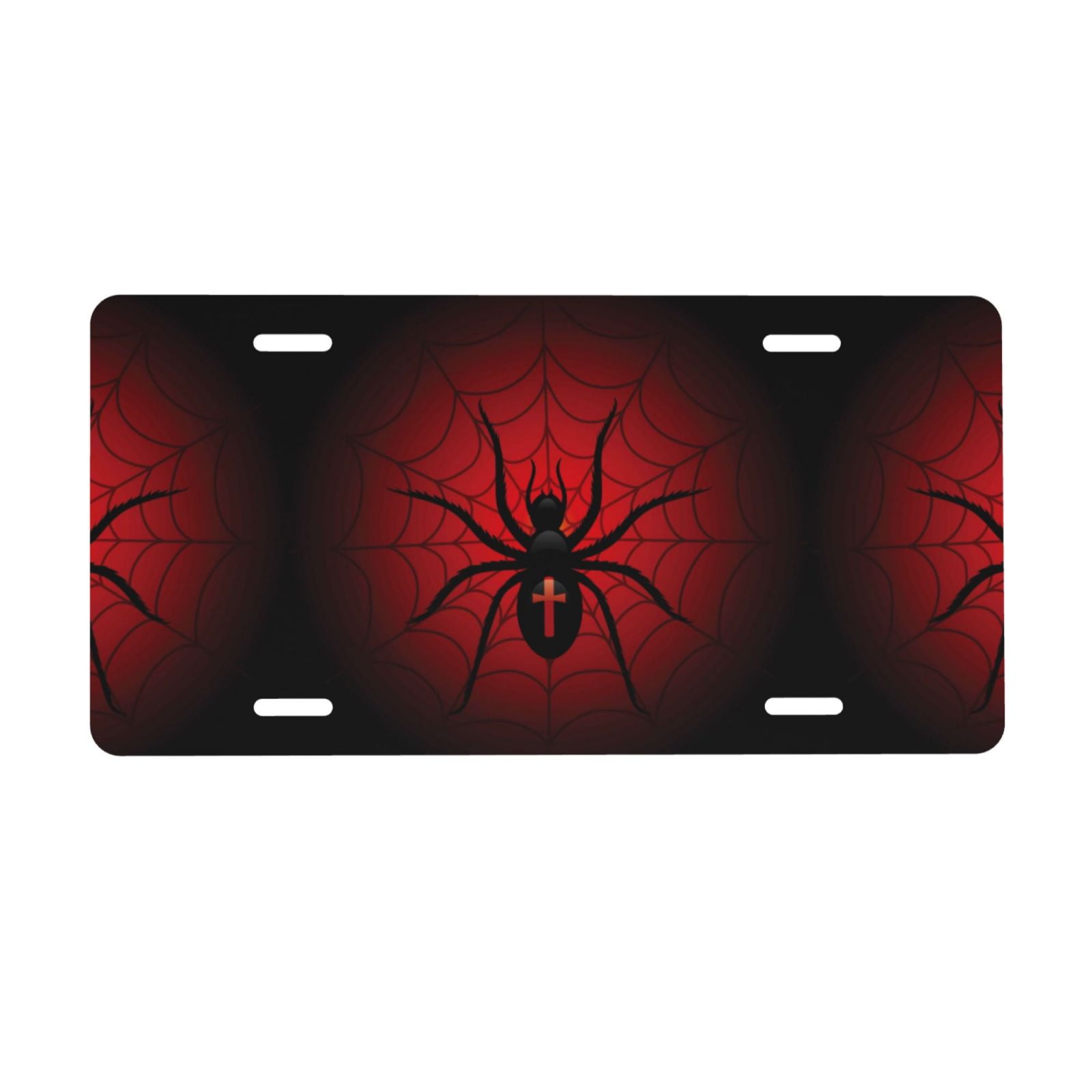 Junzan Spider On The Web Front License Plate Covers Decorative Car ...