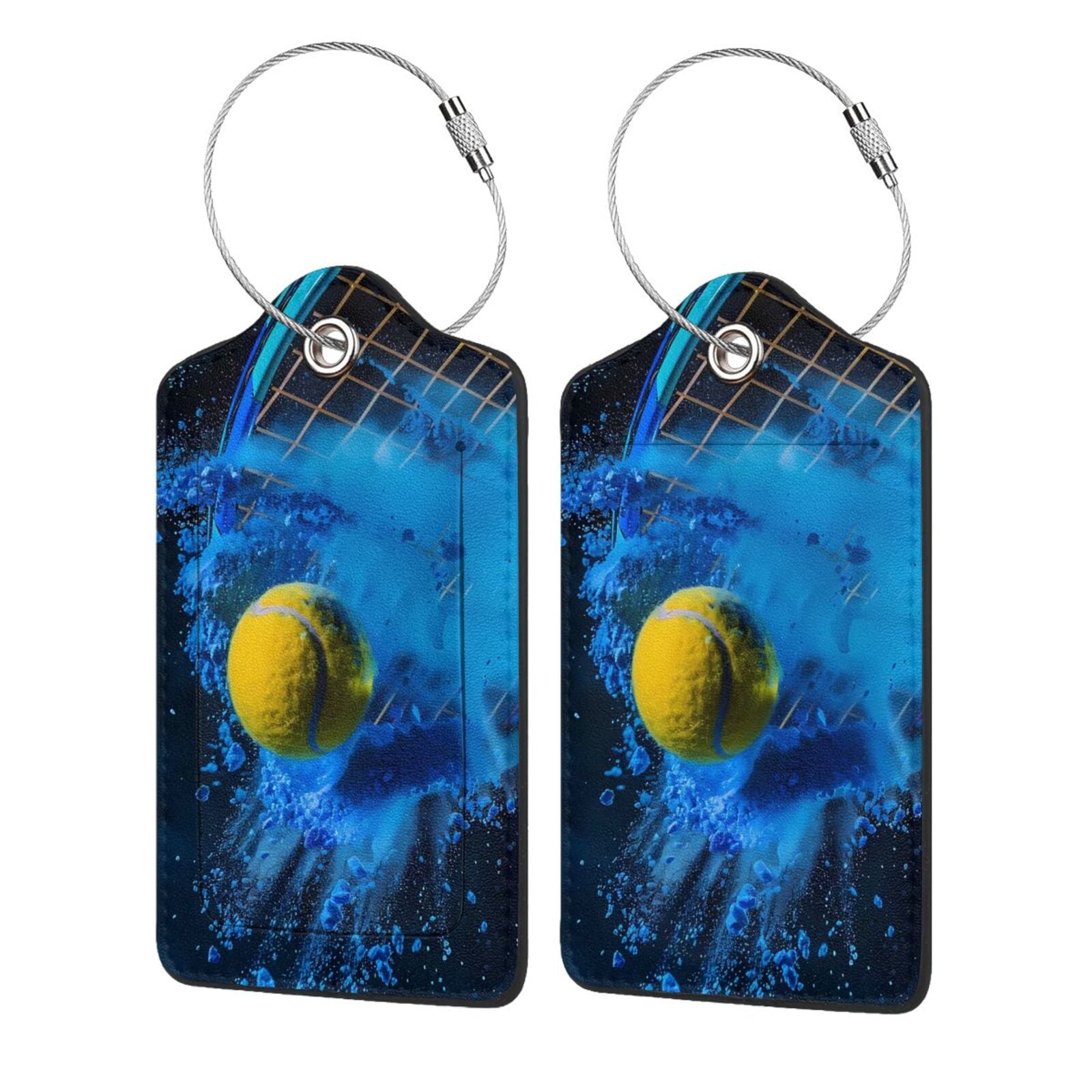 Junzan Sports Tennis Ball for Luggage Tags,Leather Luggage Tags for ...