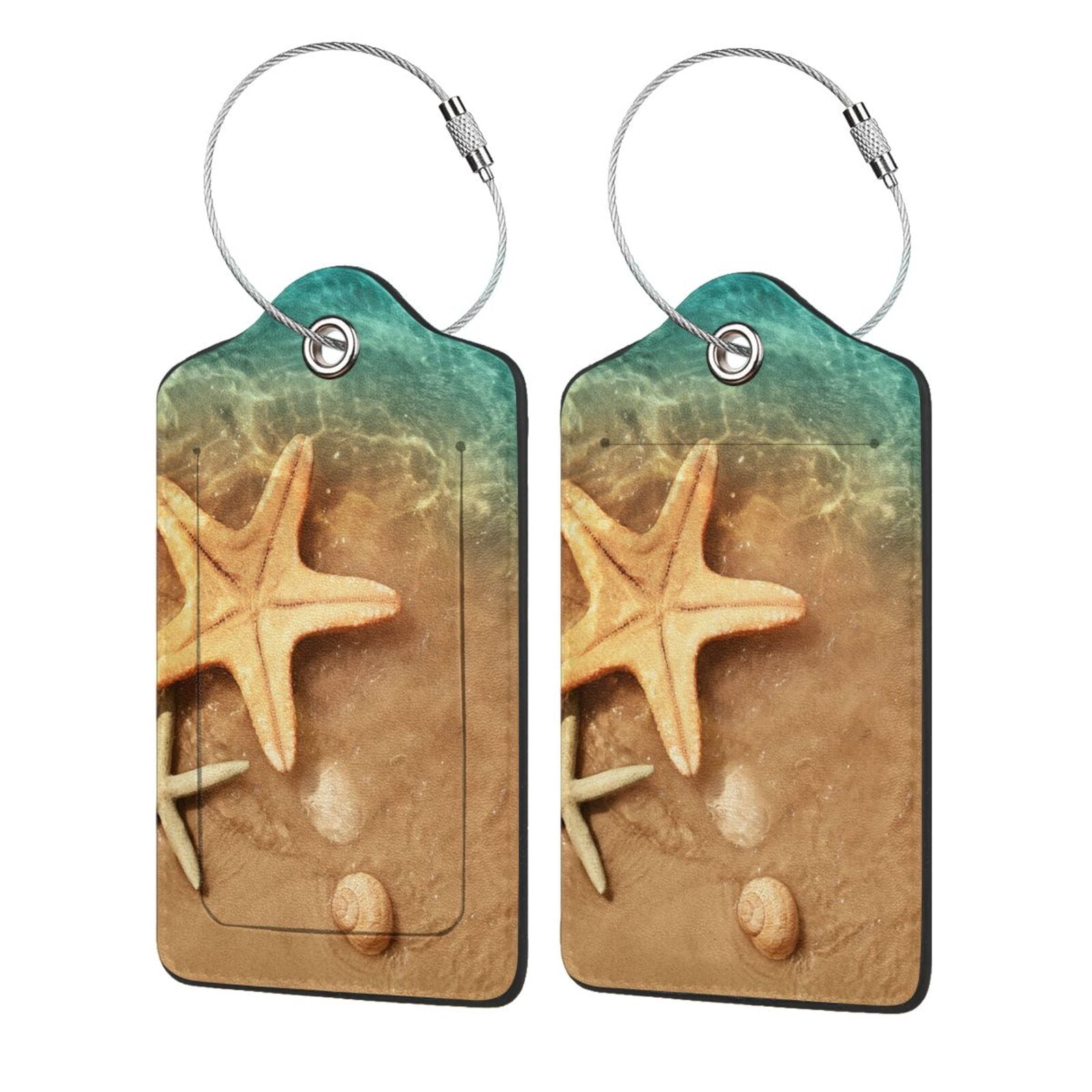 Junzan Starfish And Seashell 1 for Luggage Tags,Leather Luggage Tags ...