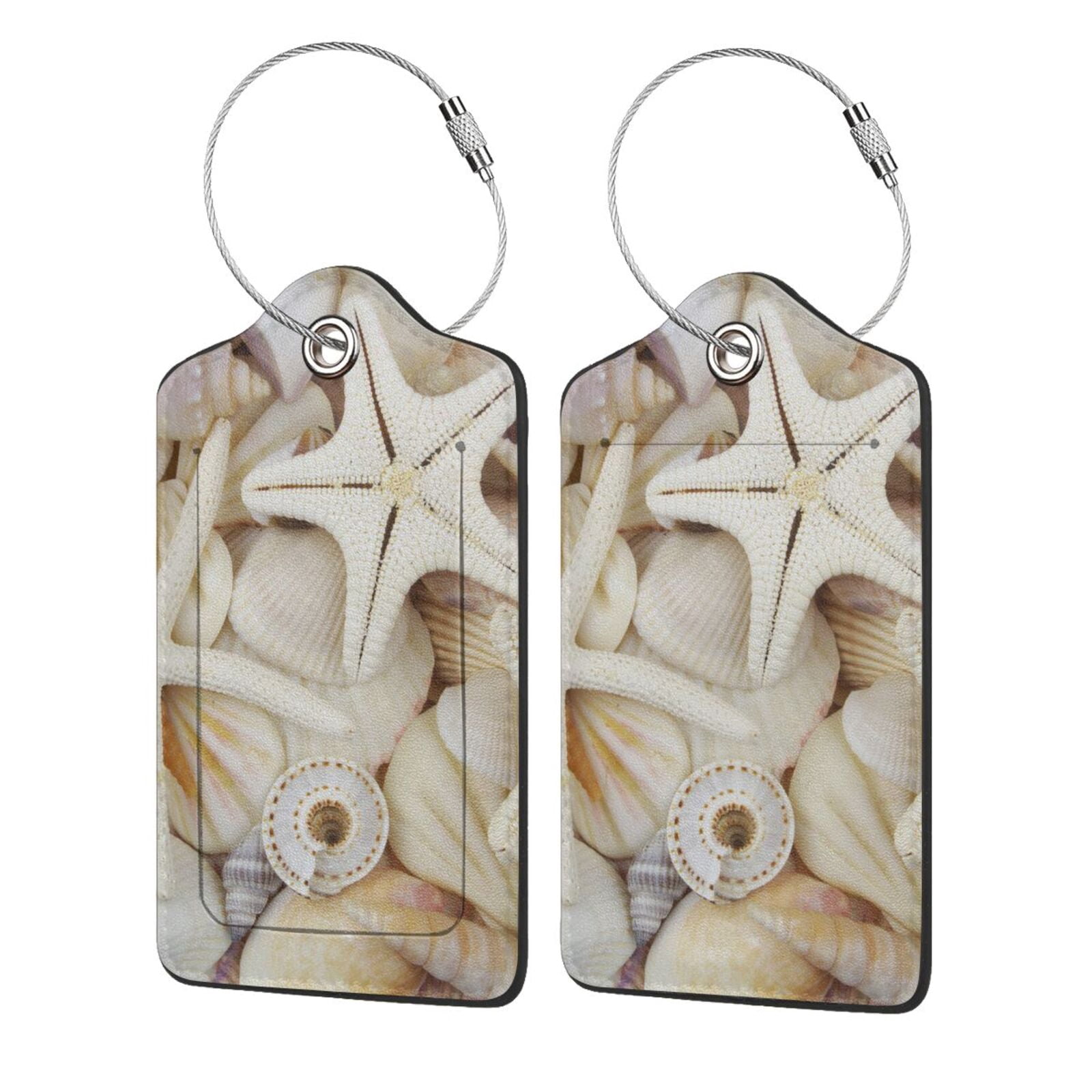 Junzan Starfishes On Seashells for Luggage Tags,Leather Luggage Tags ...