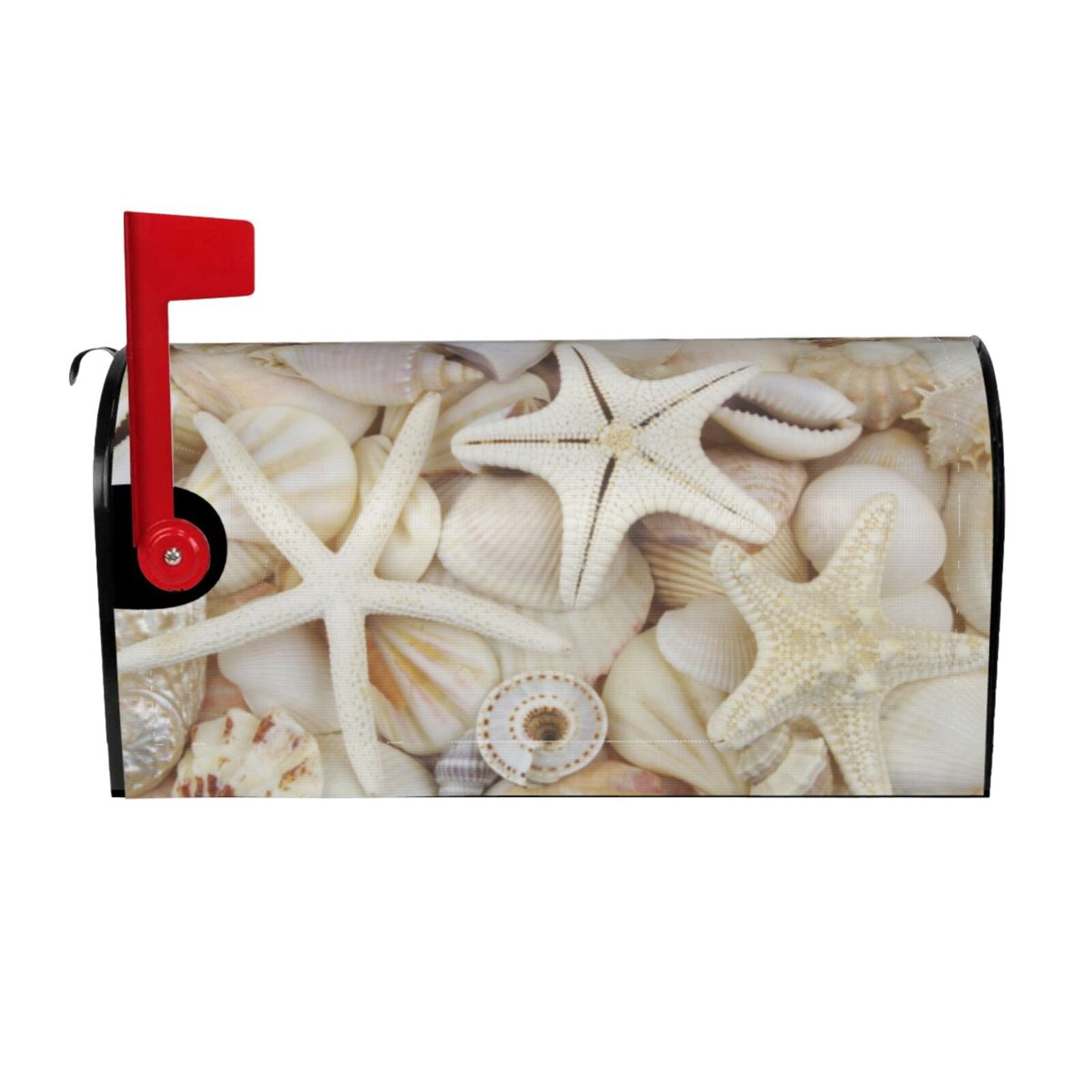 Junzan Starfishes On Seashells Pattern Mailbox Covers,Magnetic Mailbox ...
