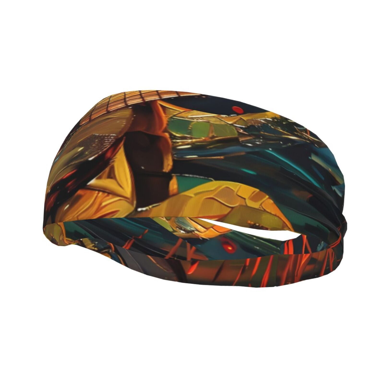 Junzan Starry Night Guitar Turtle for Sweatbands Sports Headband for ...