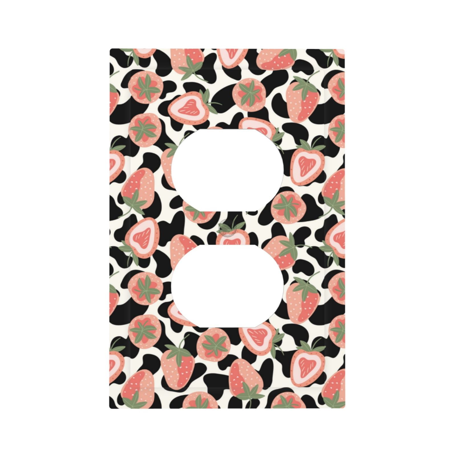 Junzan Strawberries And Cow Skin for Electrical Outlet Covers, 5" x 3 ...