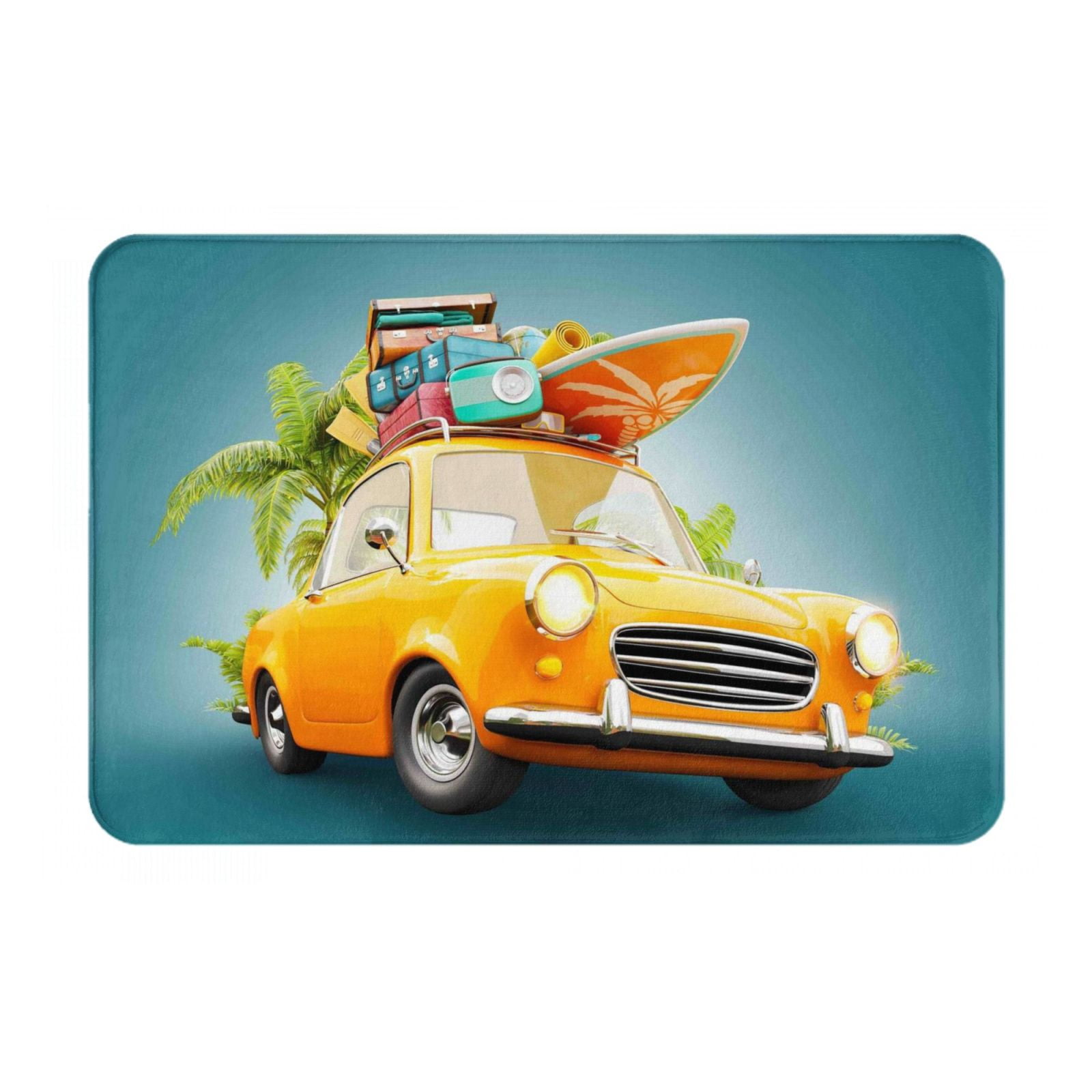 Junzan Summer Funny Retro Car With Surfboard Custom Funny Welcome