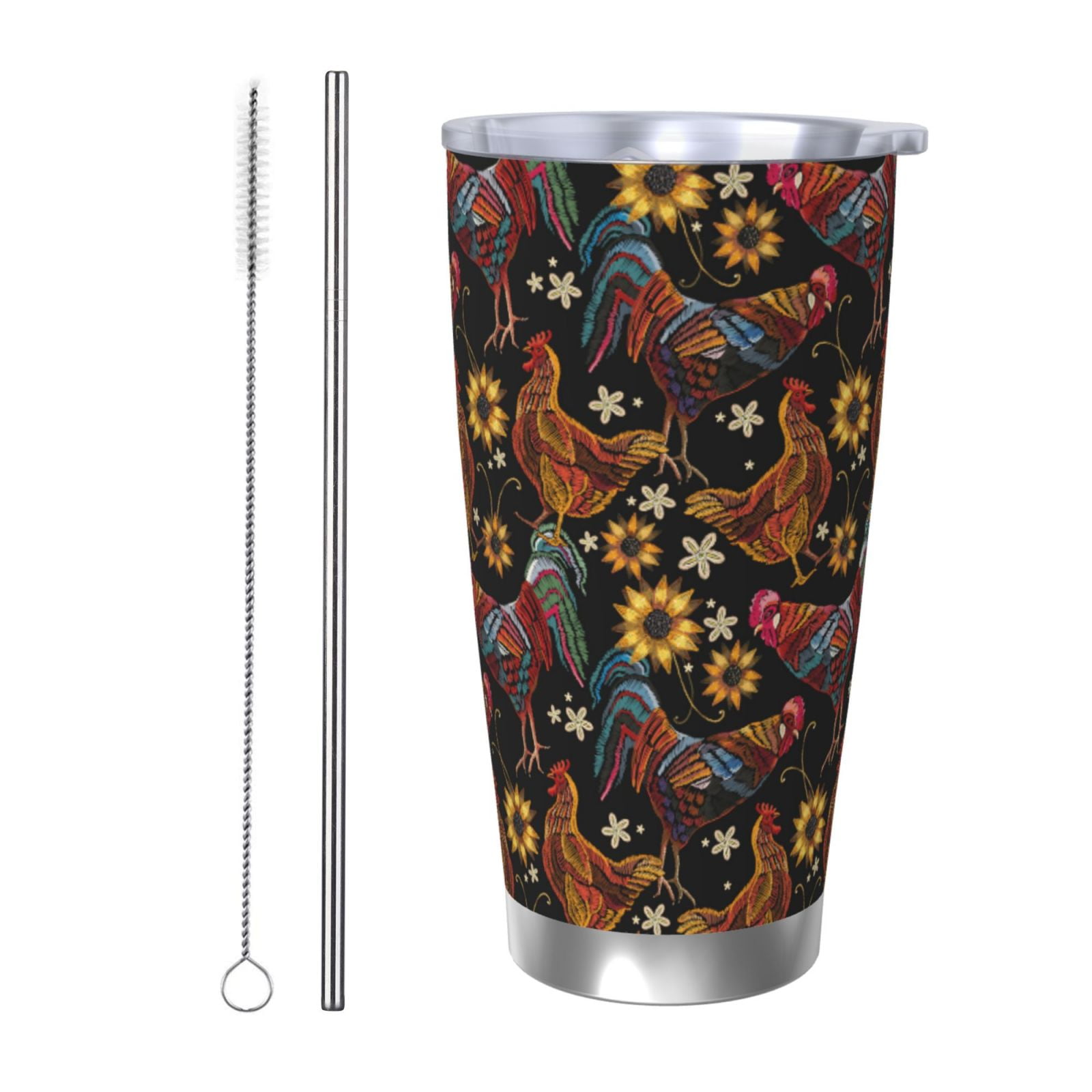 Junzan Sunflower Rooster for 20oz Stainless Steel Insulated Car Cup ...