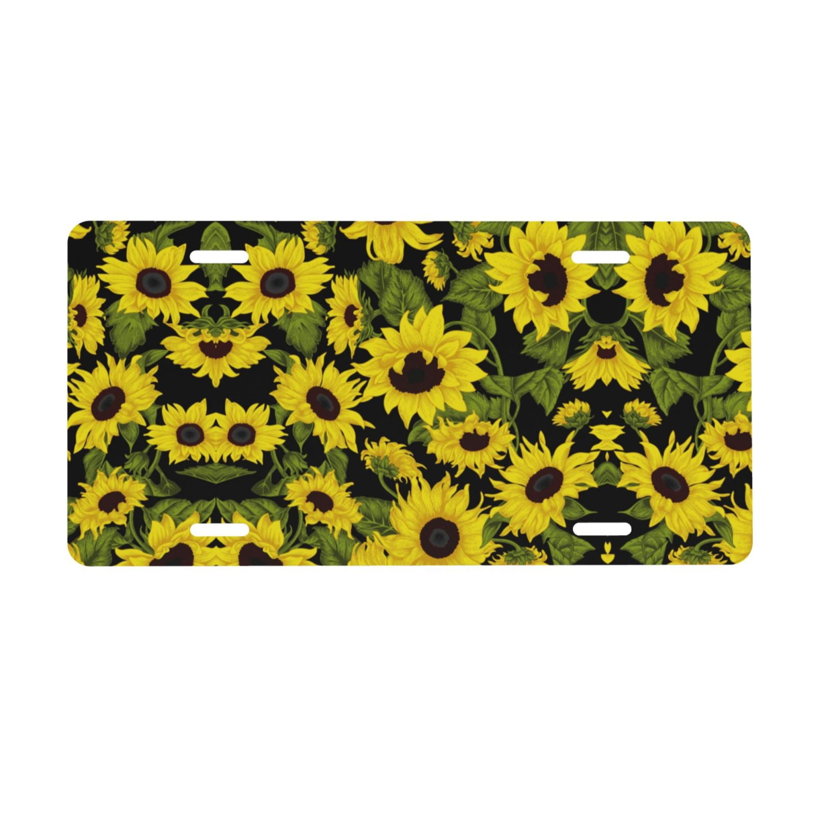 Junzan Sunflowers In Vintage Front License Plate Covers Decorative Car ...