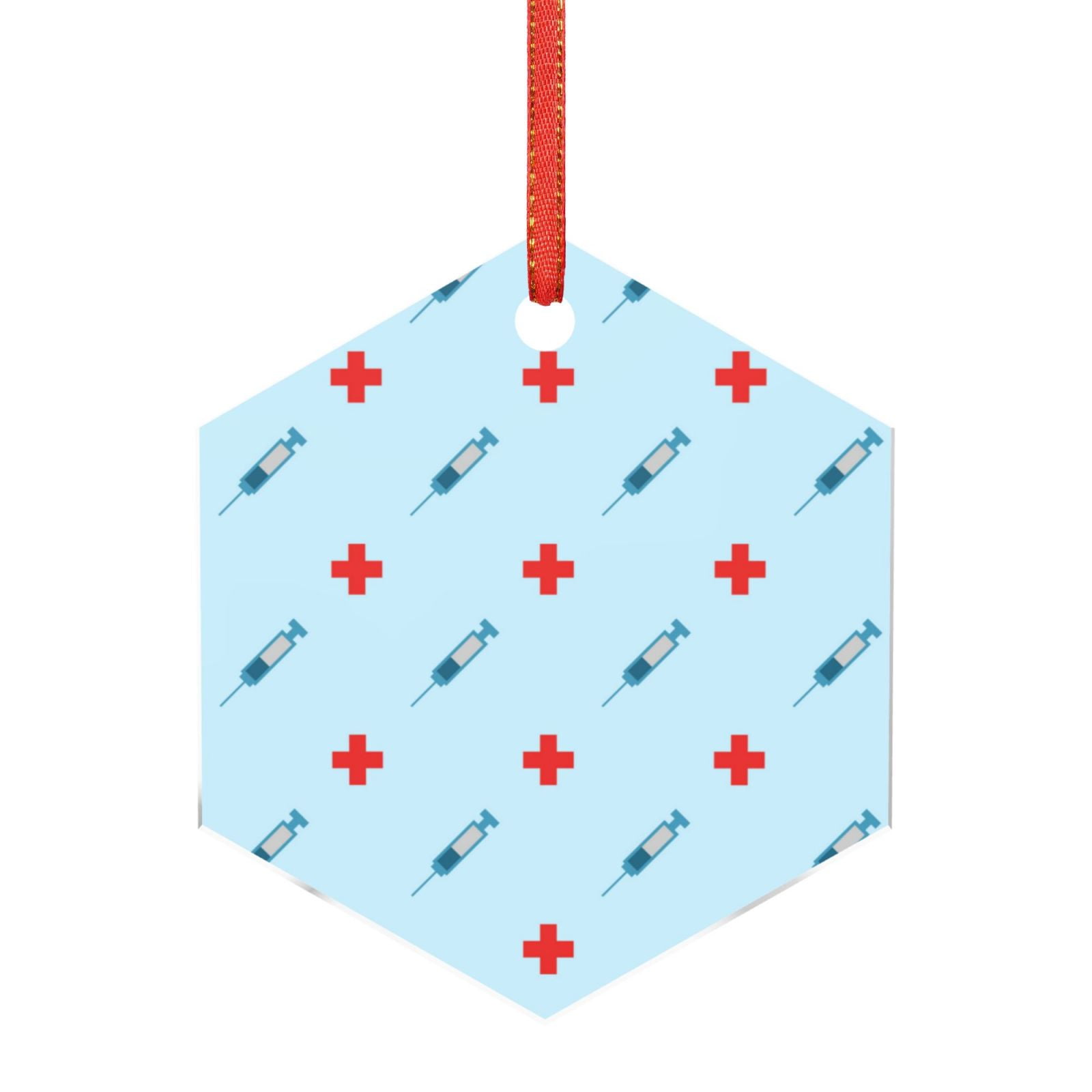 Junzan Syringe And Red Cross Pattern Christmas Ornaments,1 PCS ...