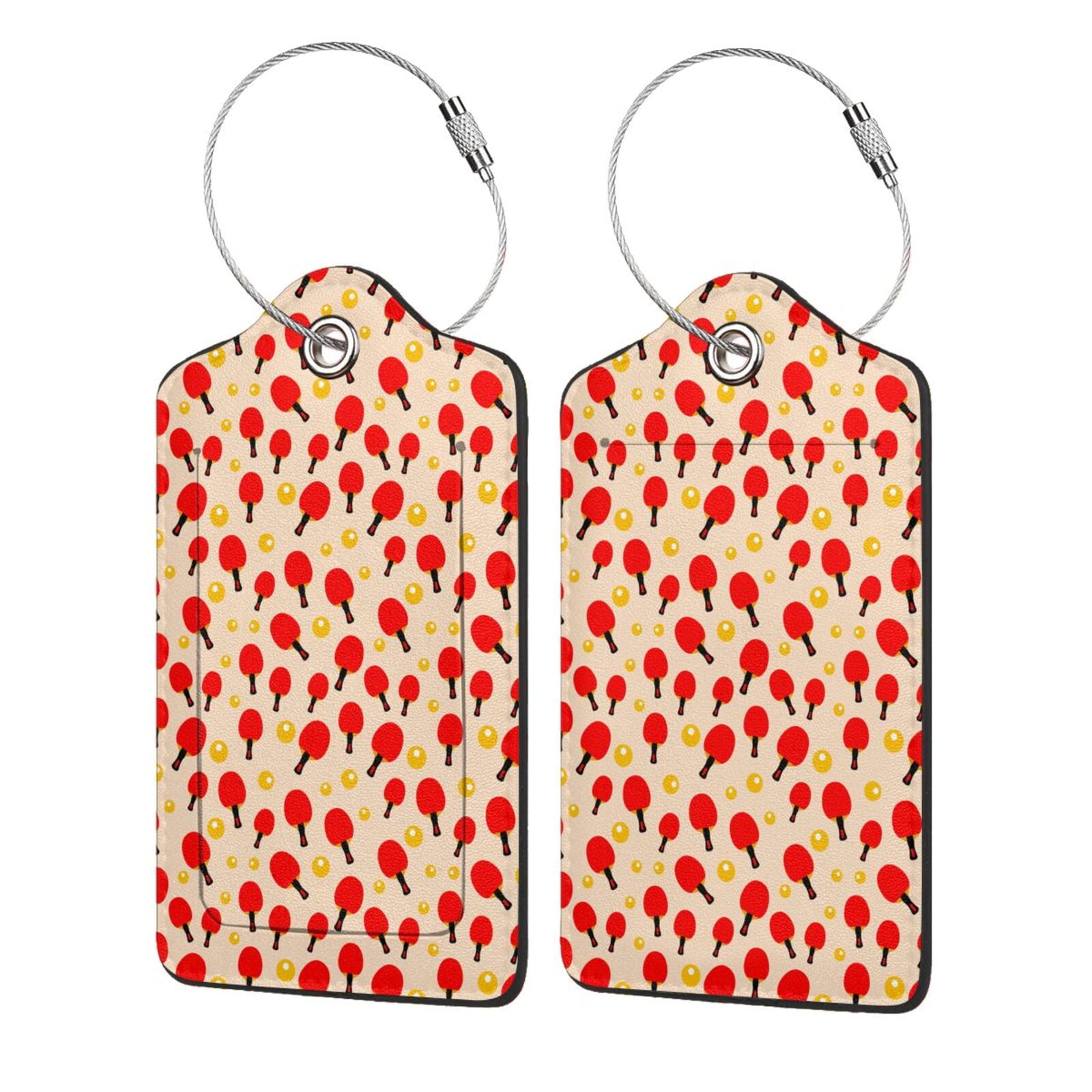Junzan Table Tennis Rackets 1 for Luggage Tags,Leather Luggage Tags for ...
