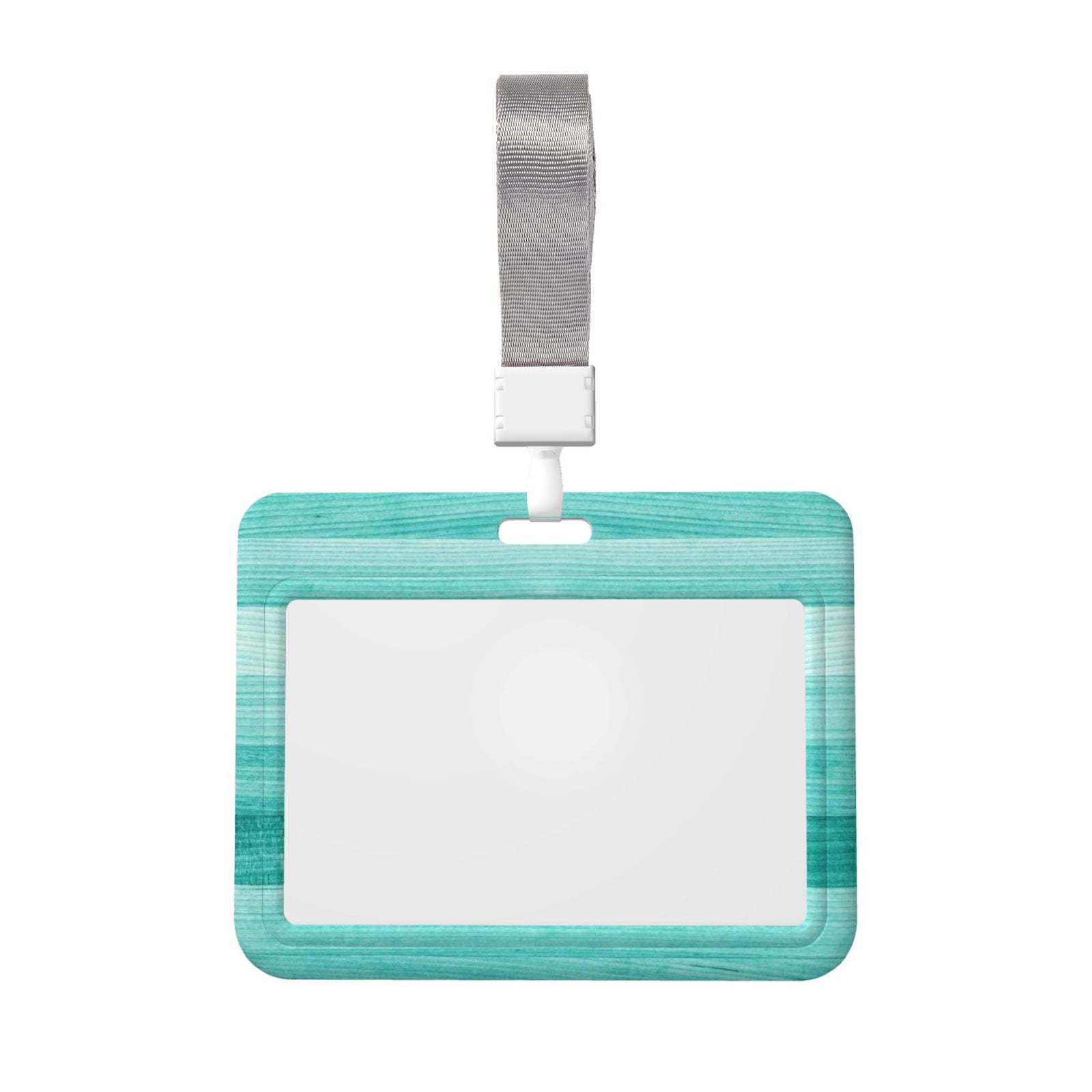 Junzan Teal Turquoise Id Badge Holder With Windows Key Card Work Badge ...