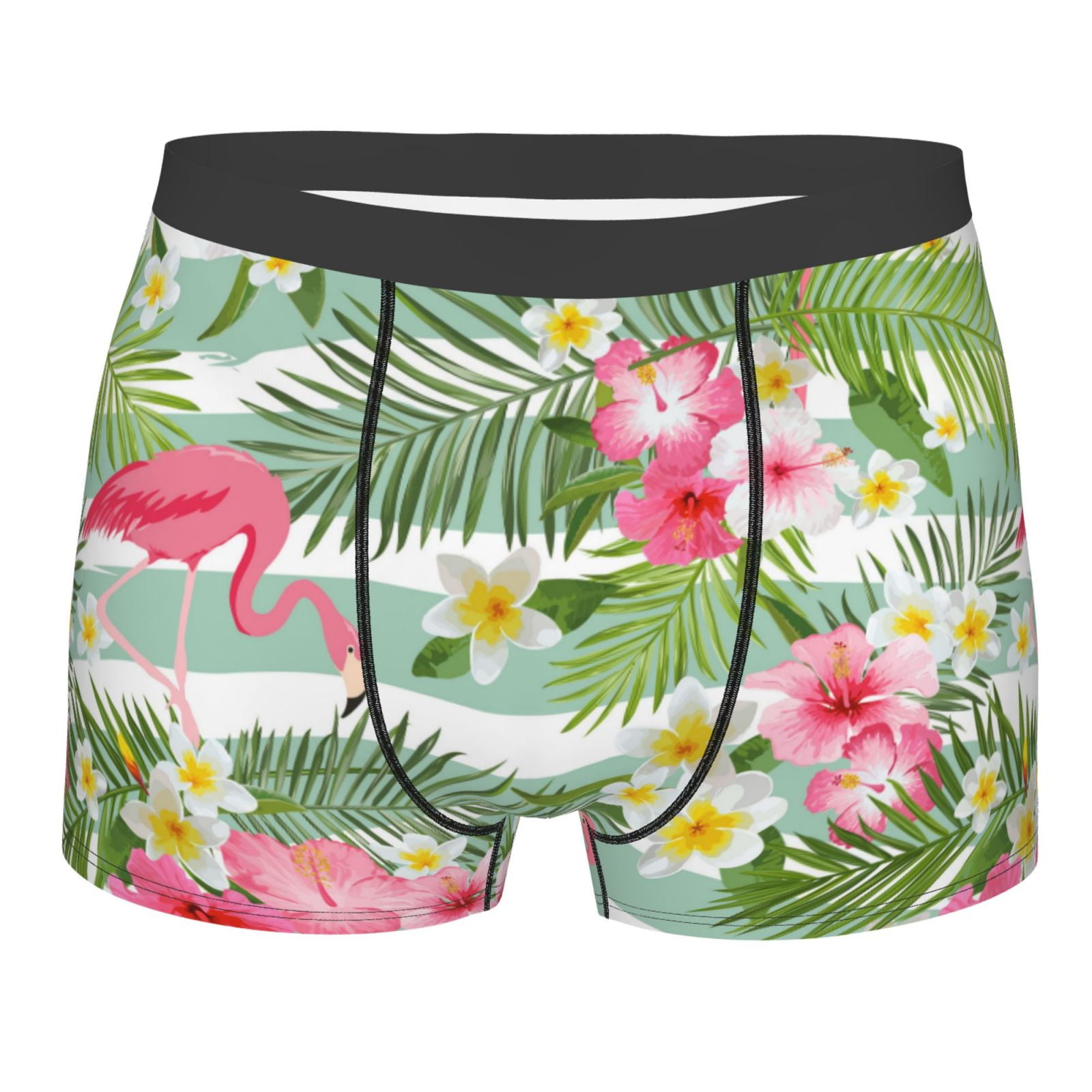 Junzan Tropical Flamingo Mens Underwear Boxer Briefs For Men’s - Small ...