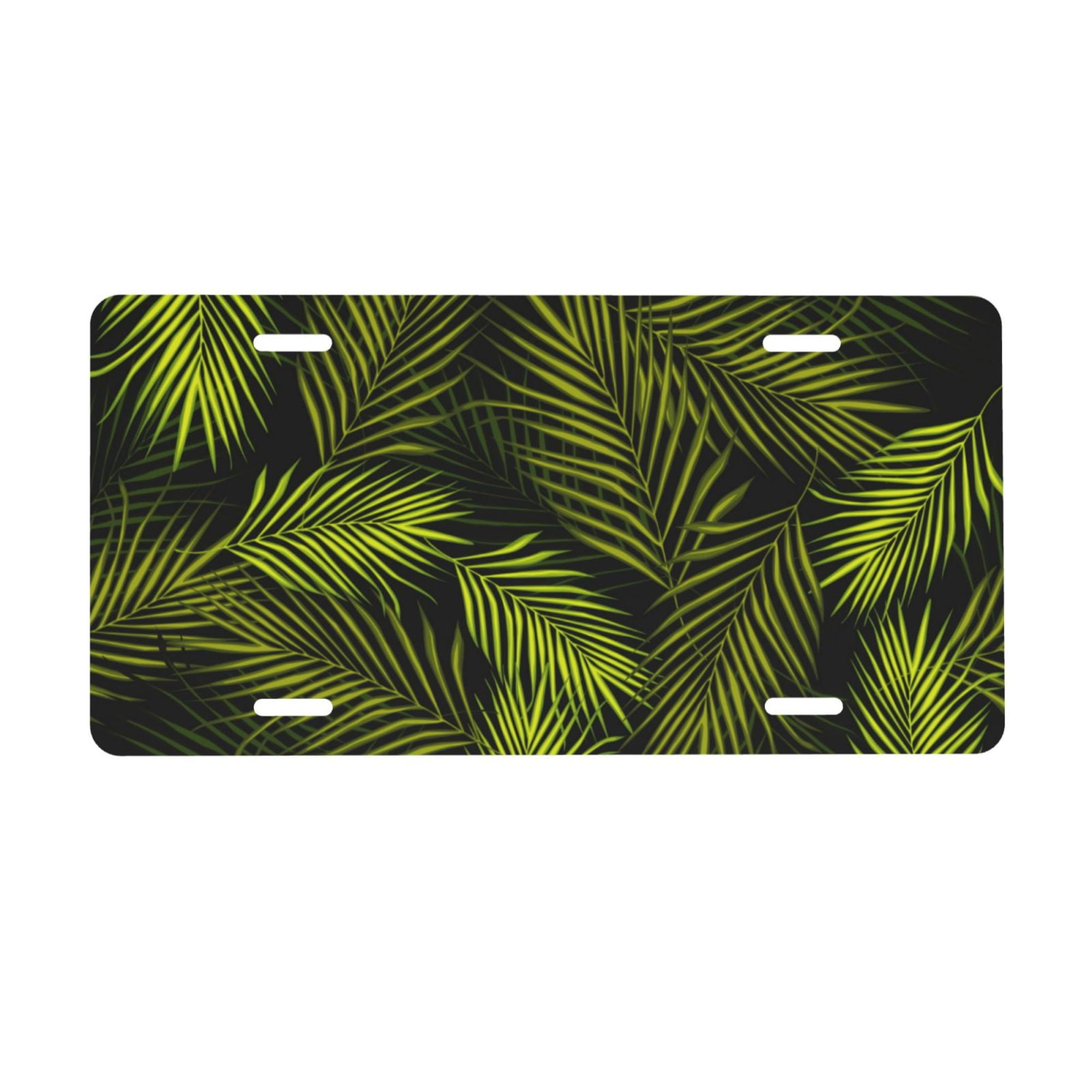 Junzan Tropical Palm Leaves Fern Leaf Front License Plate Covers ...