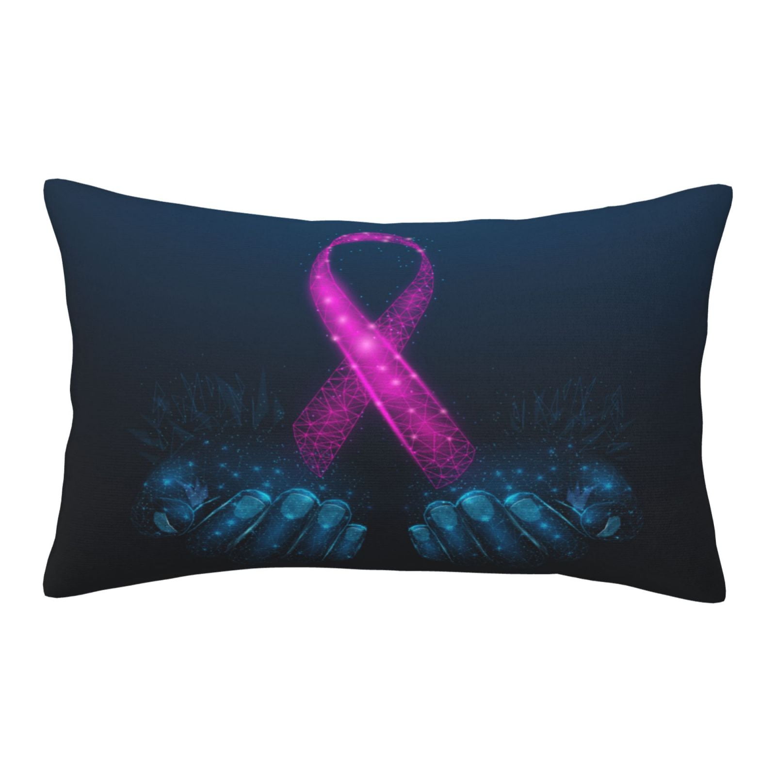 Junzan Two Human Hands Are Holds Pink Ribbon Awareness Pillow Cases ...