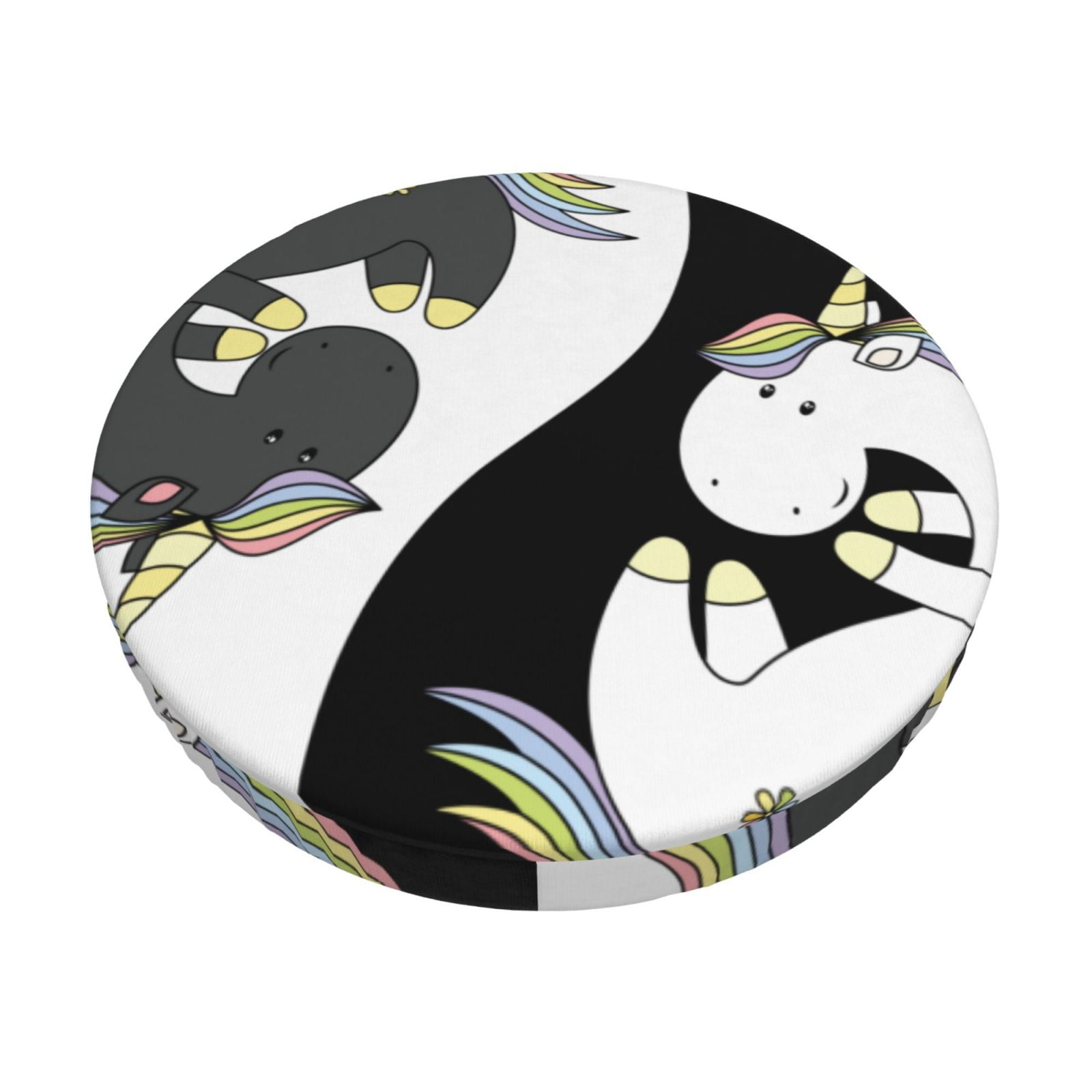 Junzan Unicorn In Yoga Bar Stool Cover Round Seat Cushion With Elastic ...