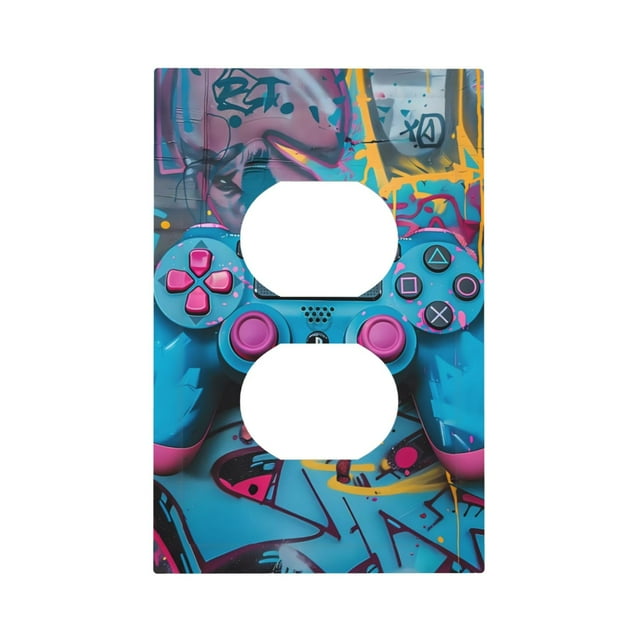 Junzan Urban Graffiti Gaming Style for Electrical Outlet Covers, 5" x 3 ...