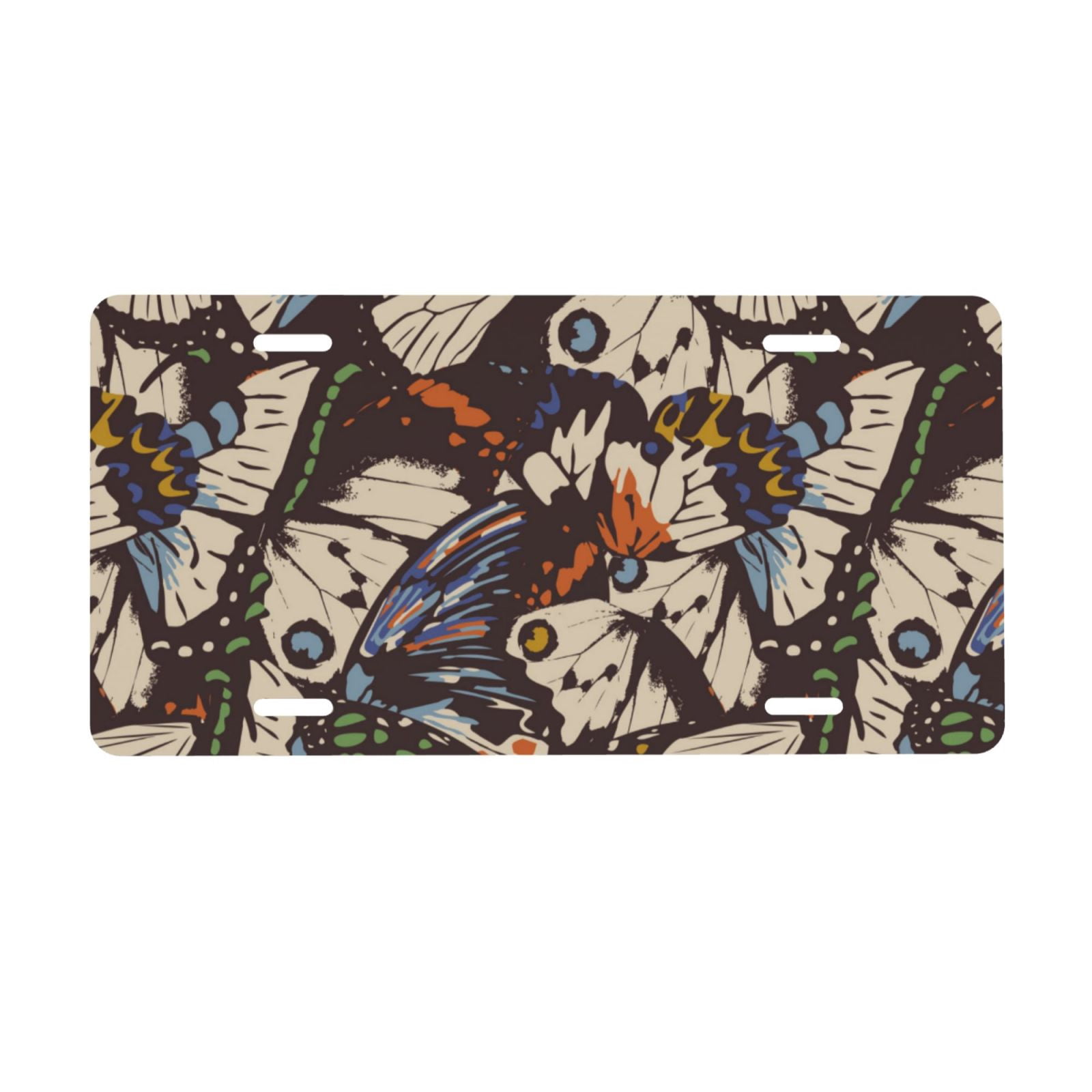 Junzan Vector Butterflies Front License Plate Covers Decorative Car ...