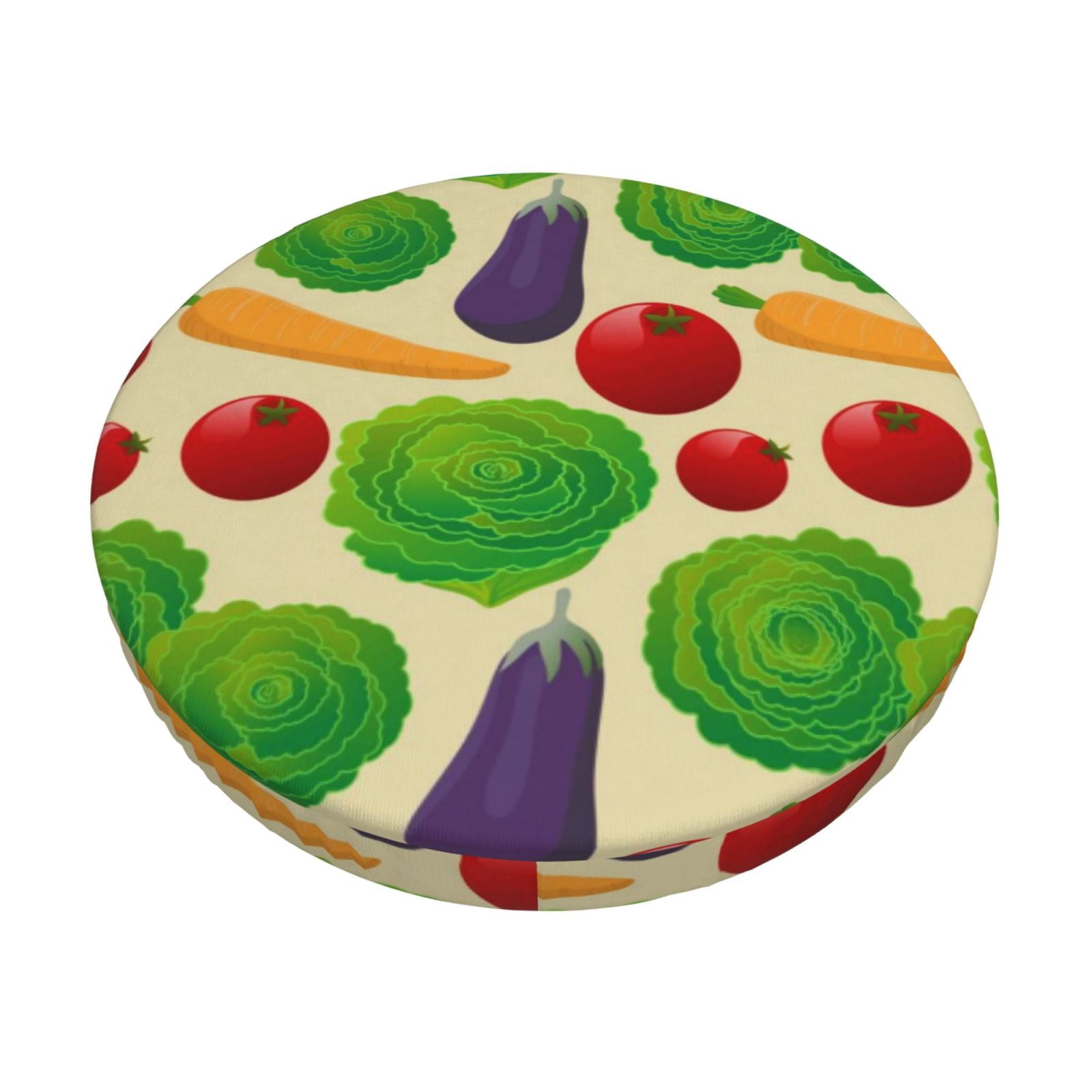 Junzan Vegetable Bar Stool Cover Round Seat Cushion With Elastic ...