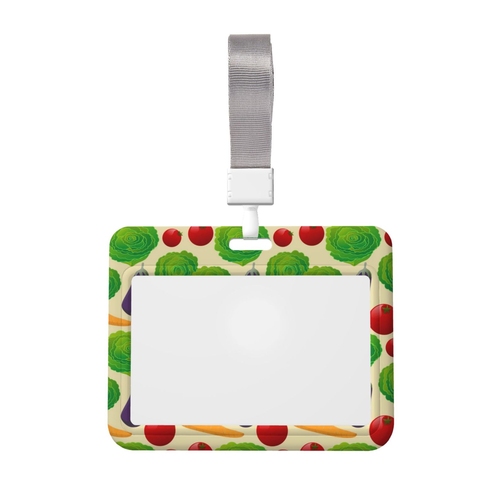 Junzan Vegetable Id Badge Holder With Windows Key Card Work Badge ...