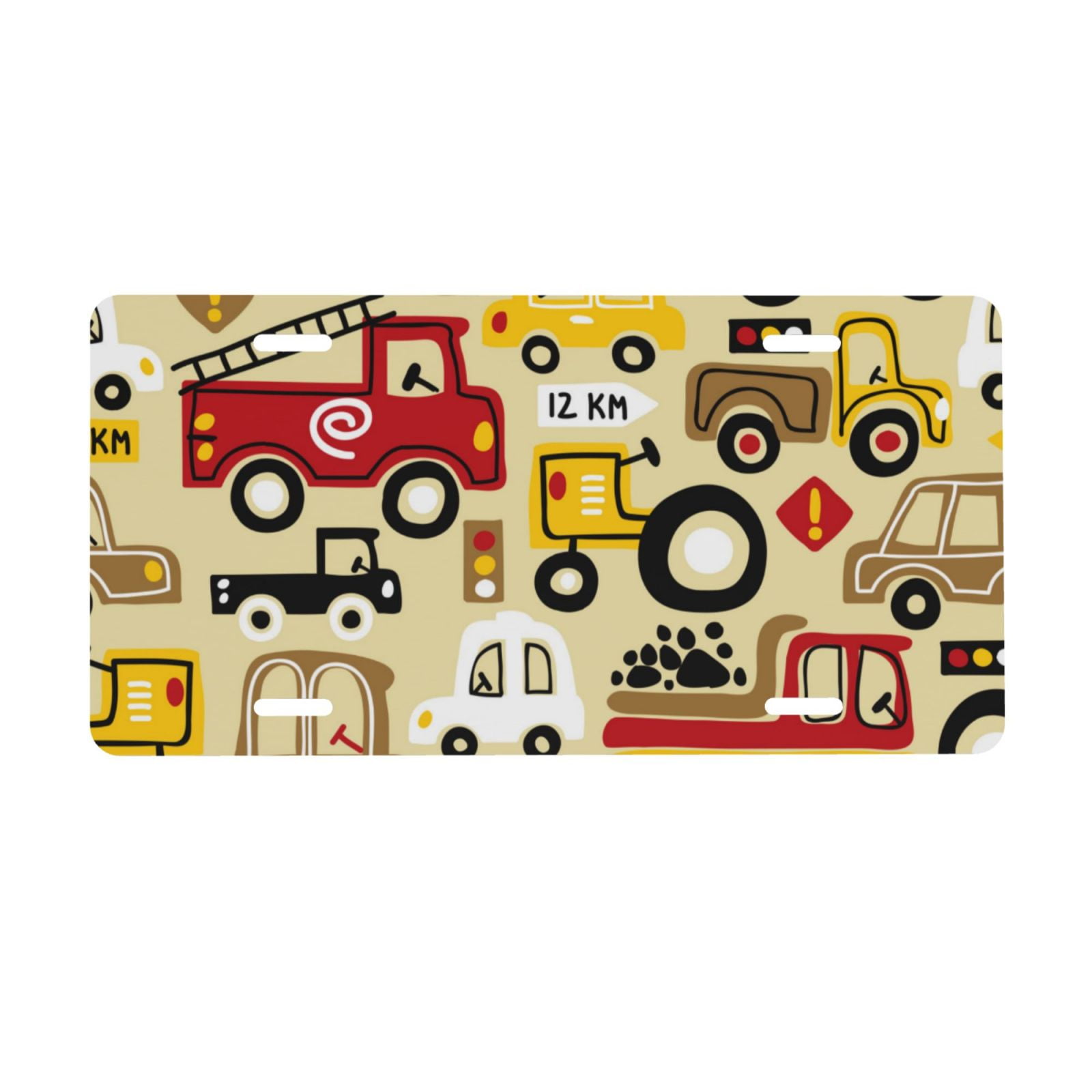 Junzan Vehicles Front License Plate Covers Decorative Car Metal Plates ...