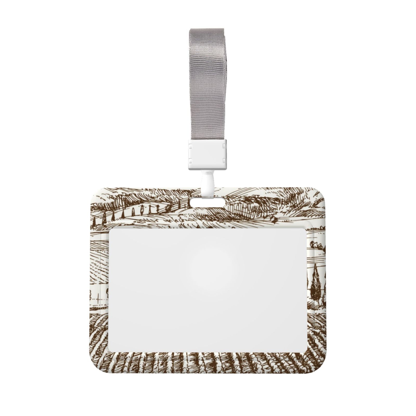 Junzan Vineyard Landscape 1 Id Badge Holder With Windows Key Card Work ...