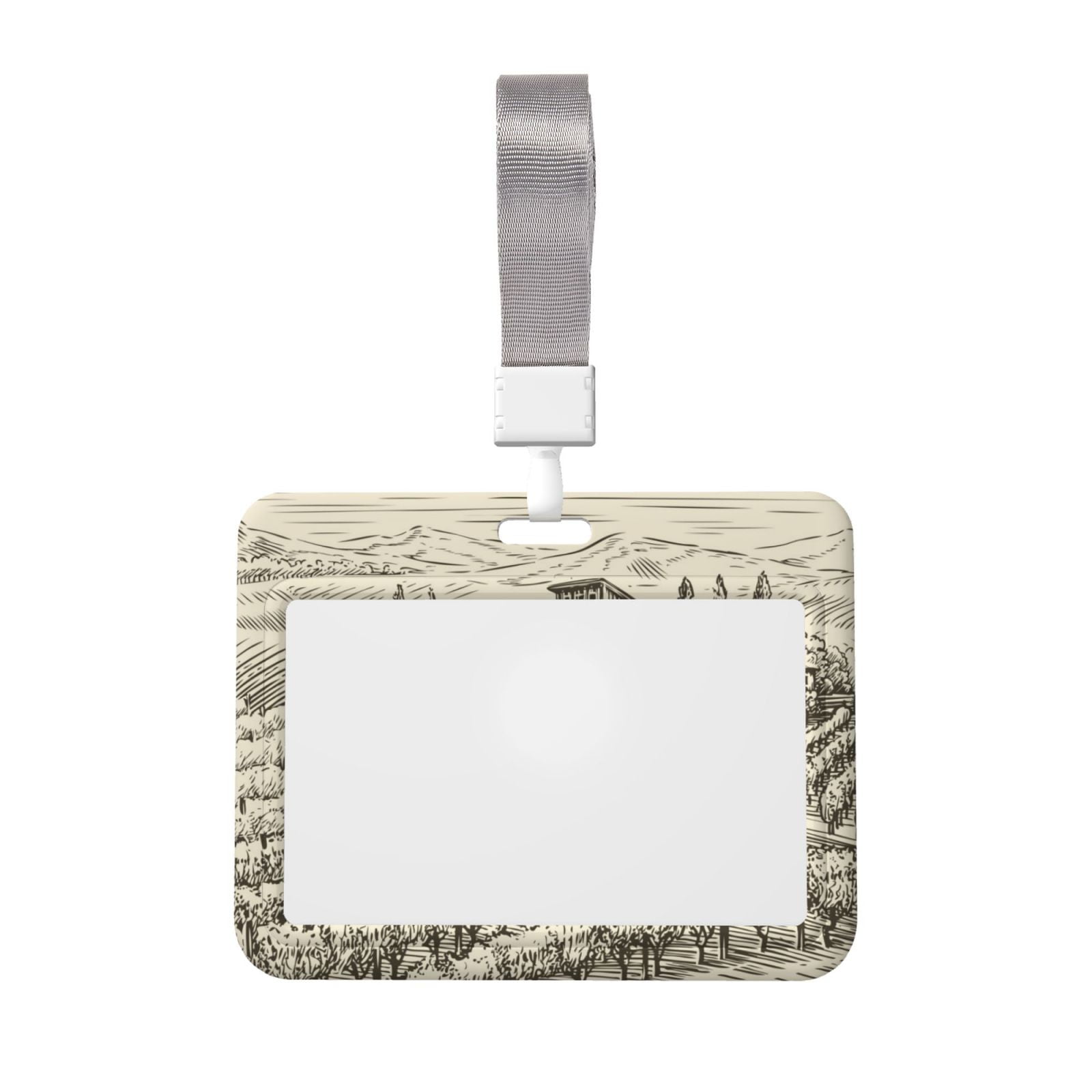 Junzan Vineyard Landscape Id Badge Holder With Windows Key Card Work ...