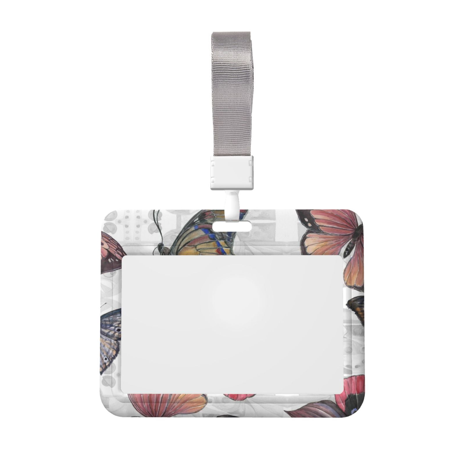 Junzan Vintage Butterflies Id Badge Holder With Windows Key Card Work ...