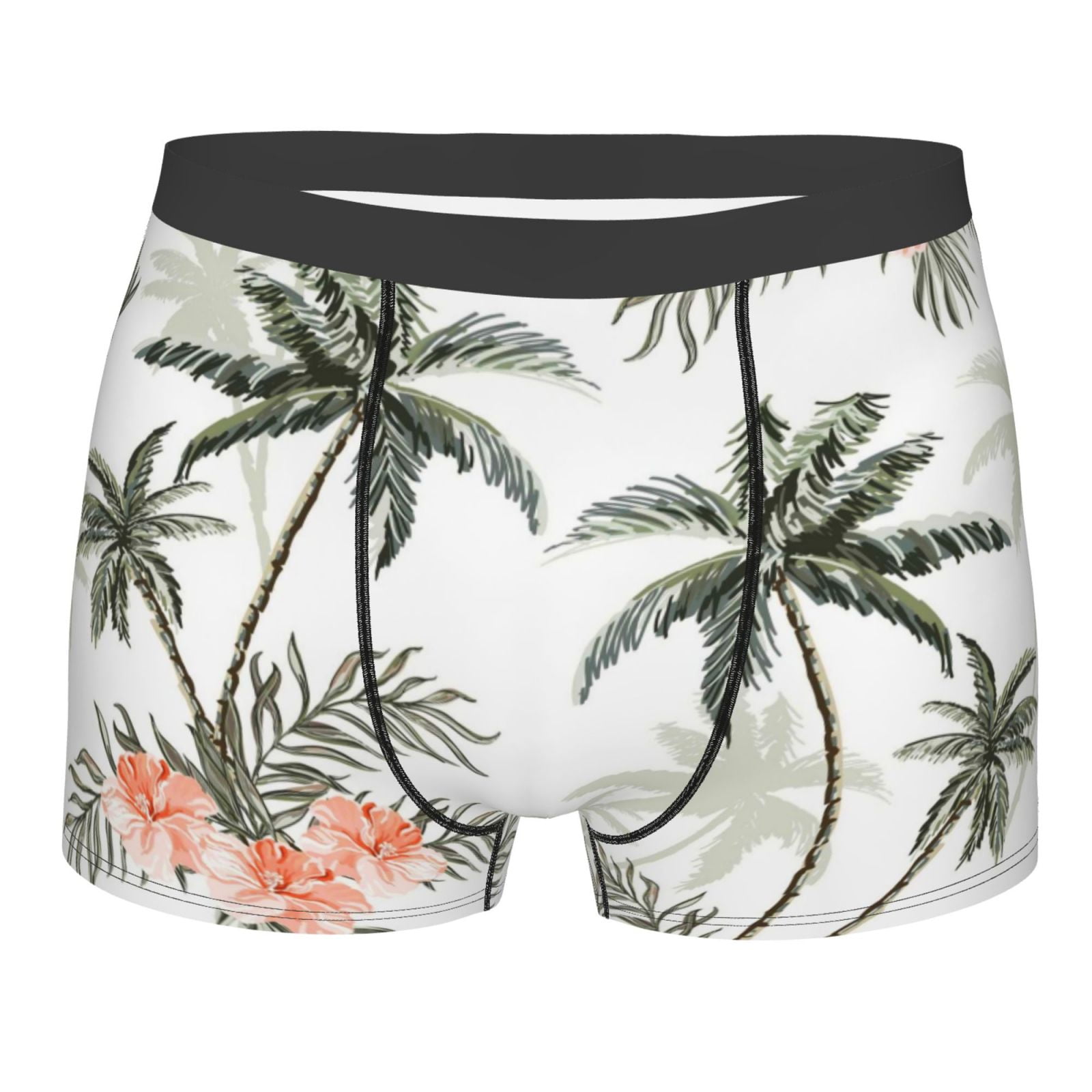 Junzan Vintage Palm Trees Mens Underwear Boxer Briefs For Men’s - Large ...