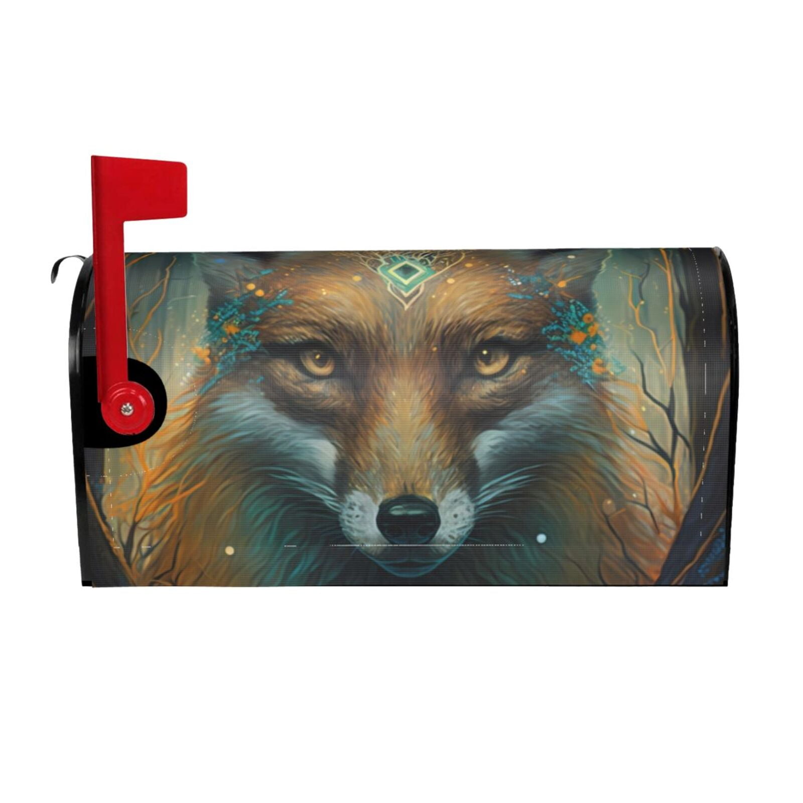 Junzan Vintage Pattern Fox Pattern Mailbox Covers,Magnetic Mailbox ...