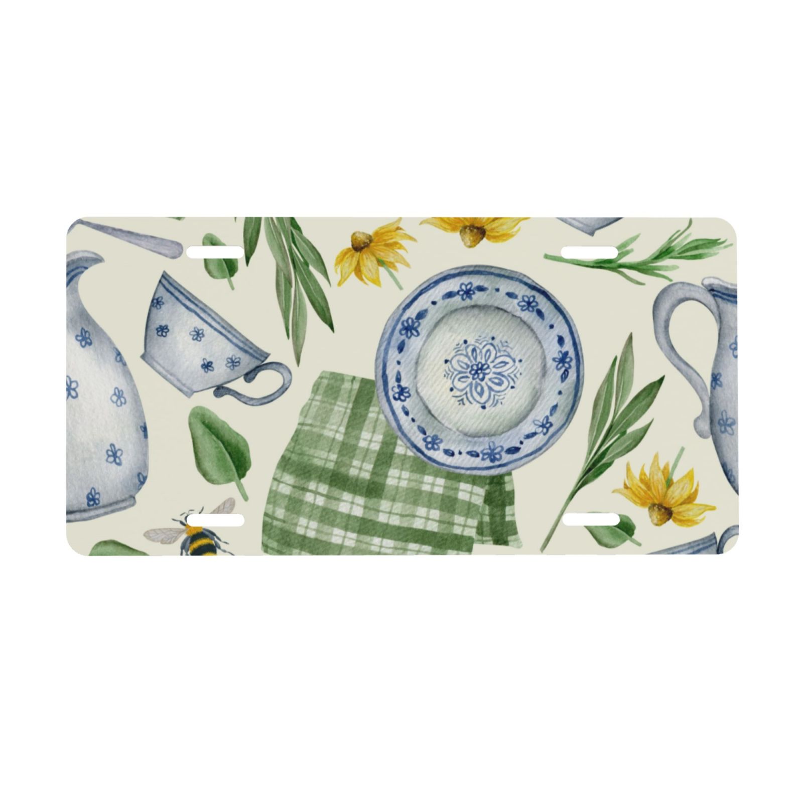 Junzan Vintage Utensils Front License Plate Covers Decorative Car Metal ...