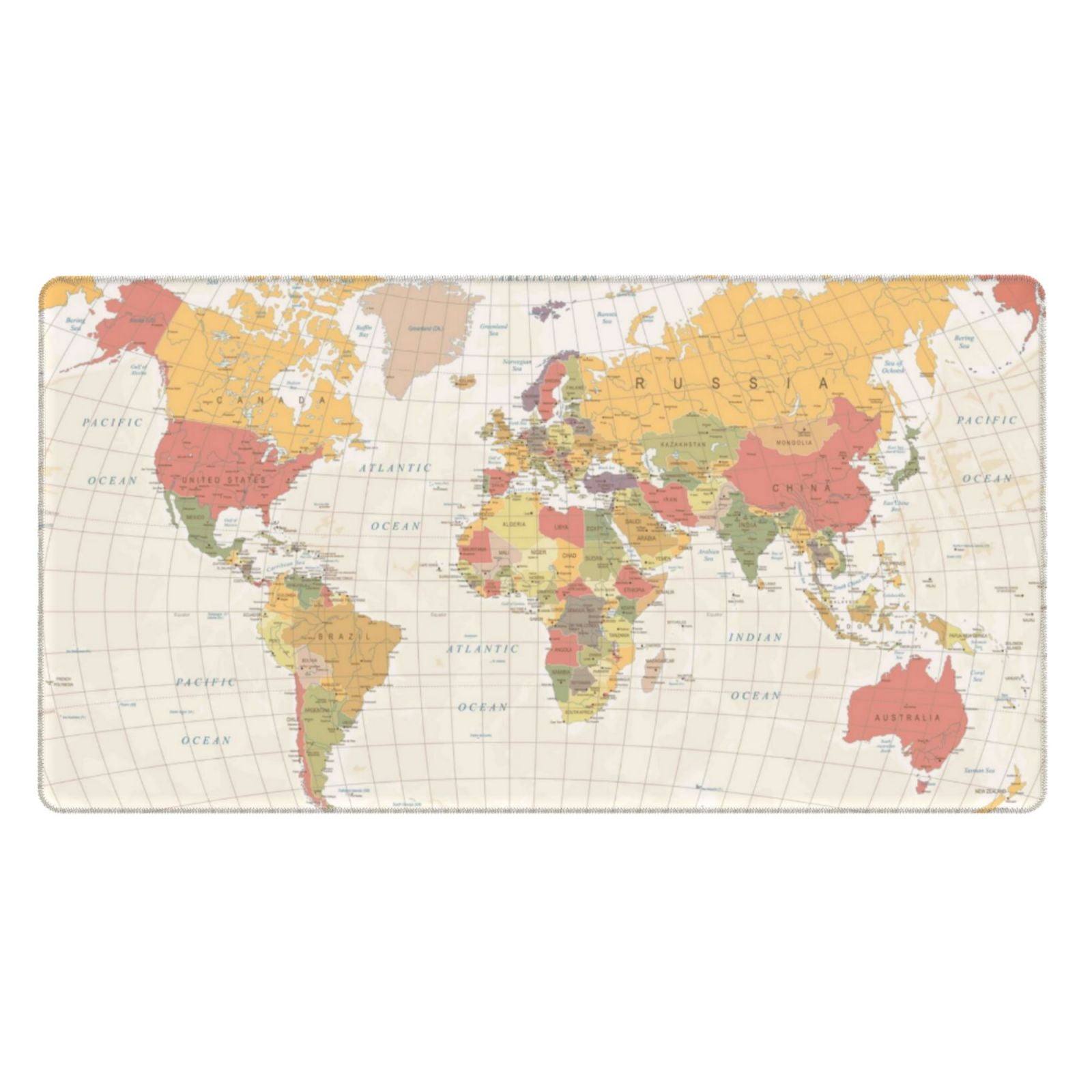 Junzan Vintage World Map1 Extra Large Mouse Pad For Boys Girl Men Women Desktop Gaming,29.5" X ...