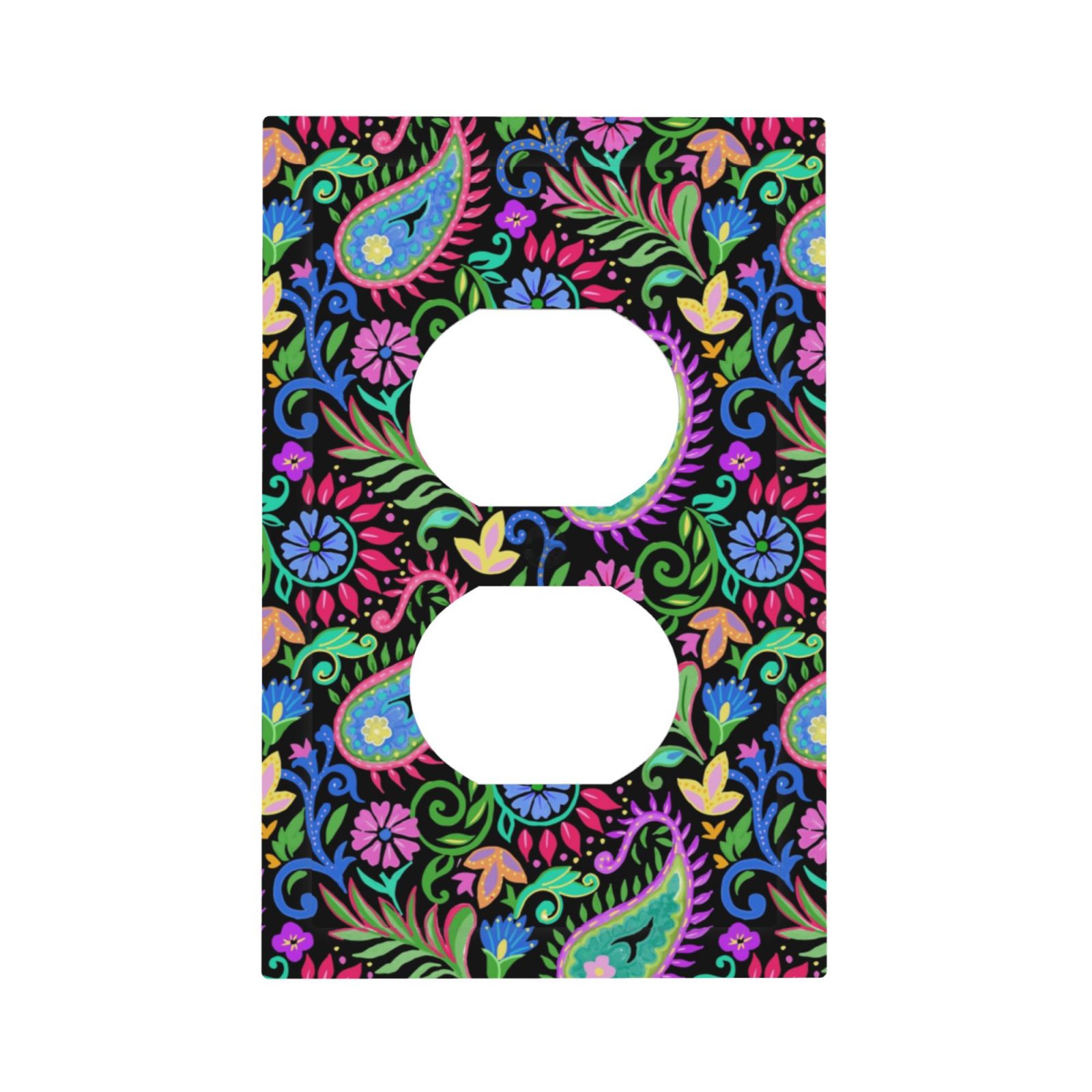 Junzan Watercolor Floral Paisley for Electrical Outlet Covers, 5" x 3 ...