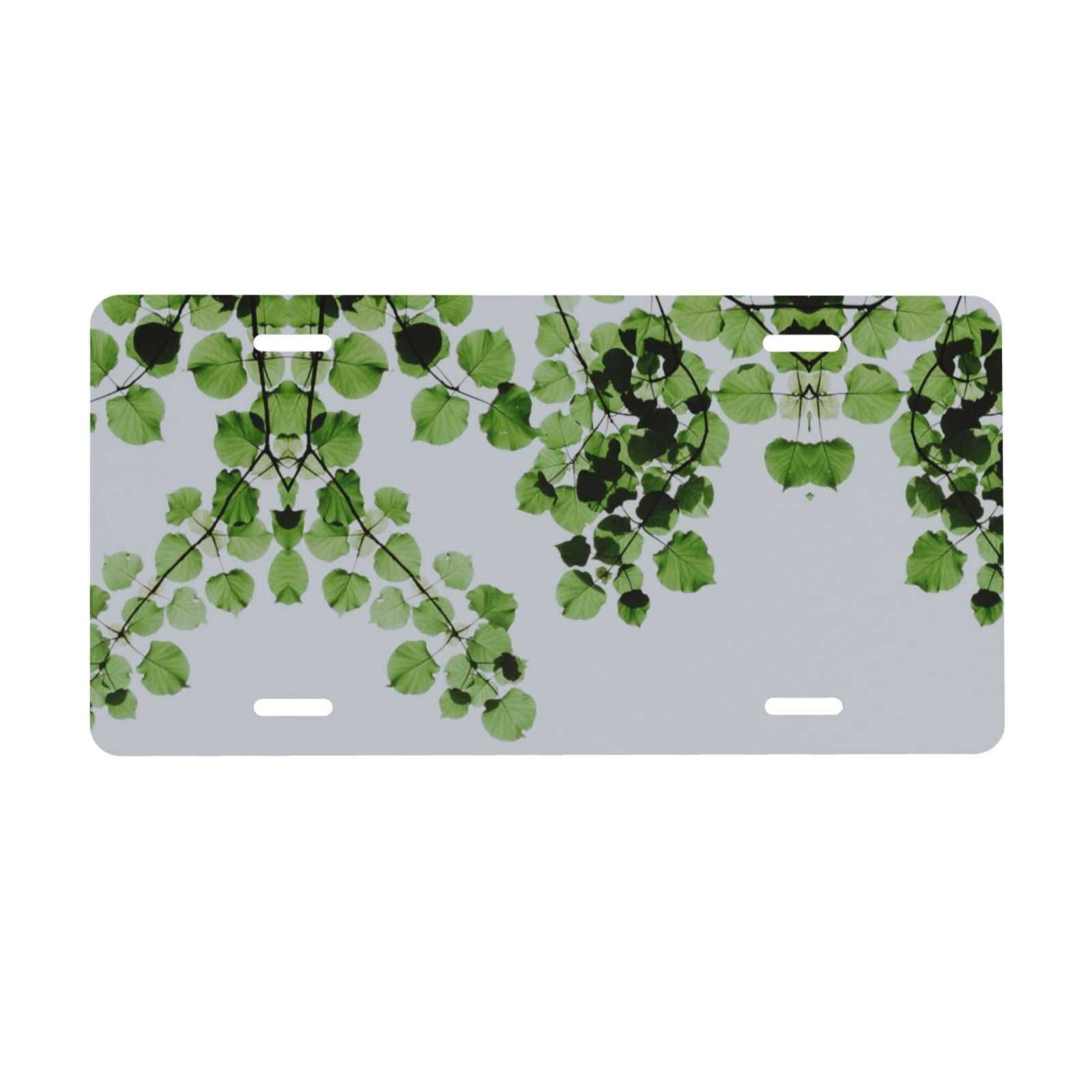 Junzan Watercolor Green Leaves Front License Plate Covers Decorative ...