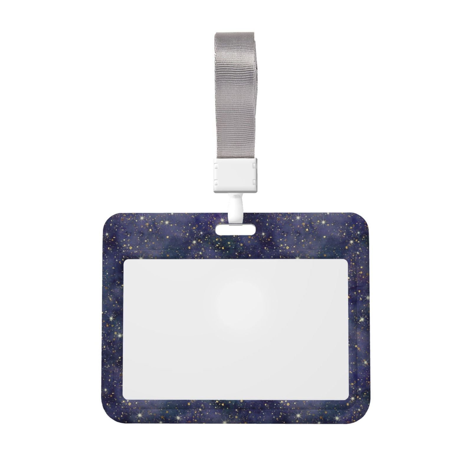 Junzan Watercolor Indigo ID Badge Holder with Windows Key Card Work ...