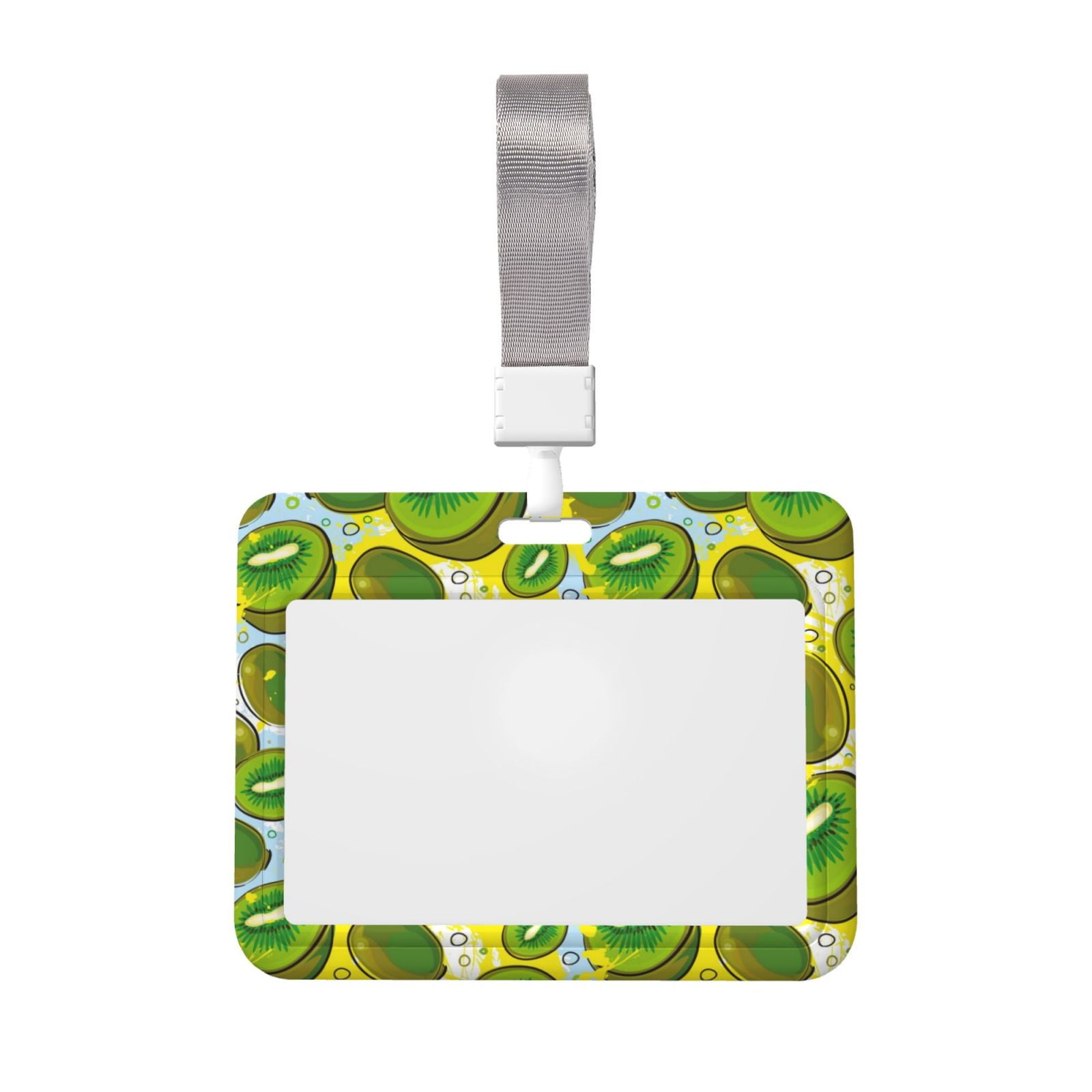 Junzan Watercolor Kiwi Fruits Summer Id Badge Holder With Windows Key ...