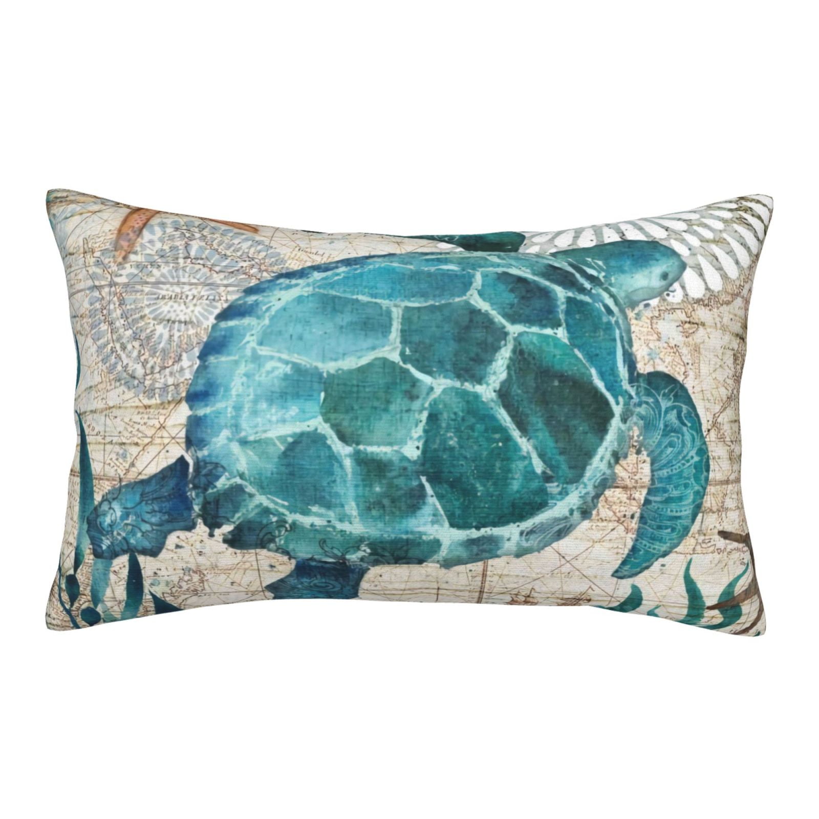 Junzan Watercolor Sea Turtle Pillow Cases Standard Size, with Envelope ...