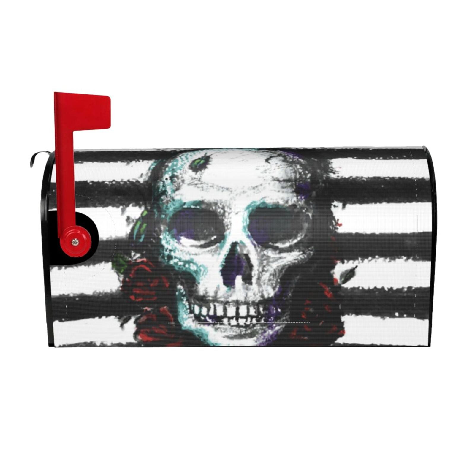 Junzan Watercolor Skull Pattern Mailbox Covers,Magnetic Mailbox ...