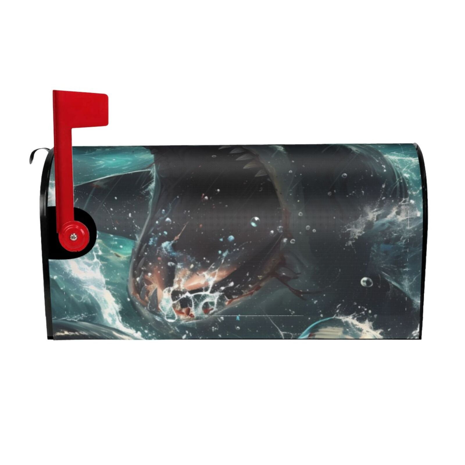 Junzan Wave Ocean Animal Shark Pattern Mailbox Covers,Magnetic Mailbox ...