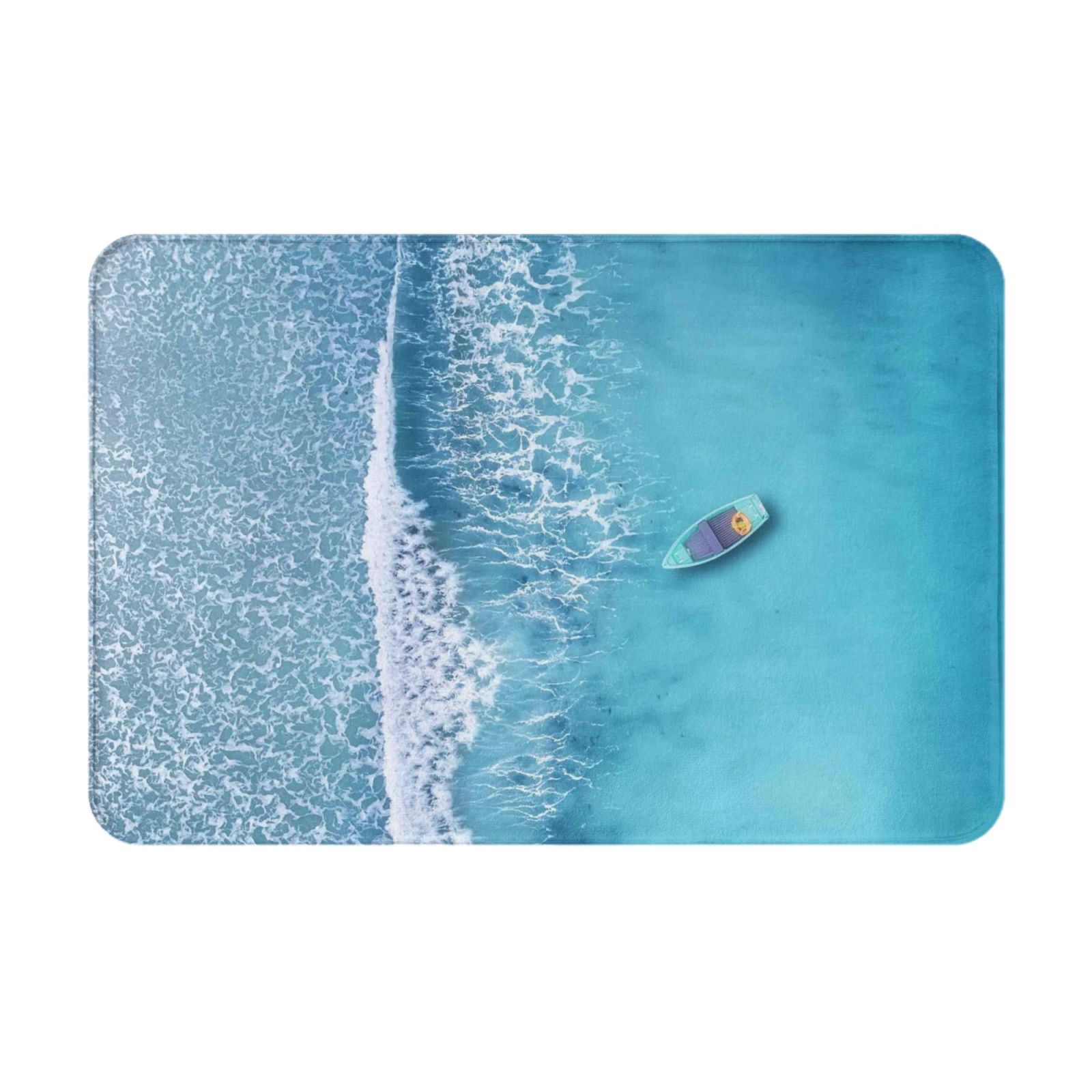 Junzan Waves And Boats On The Beach Custom Funny Welcome Doormat ...