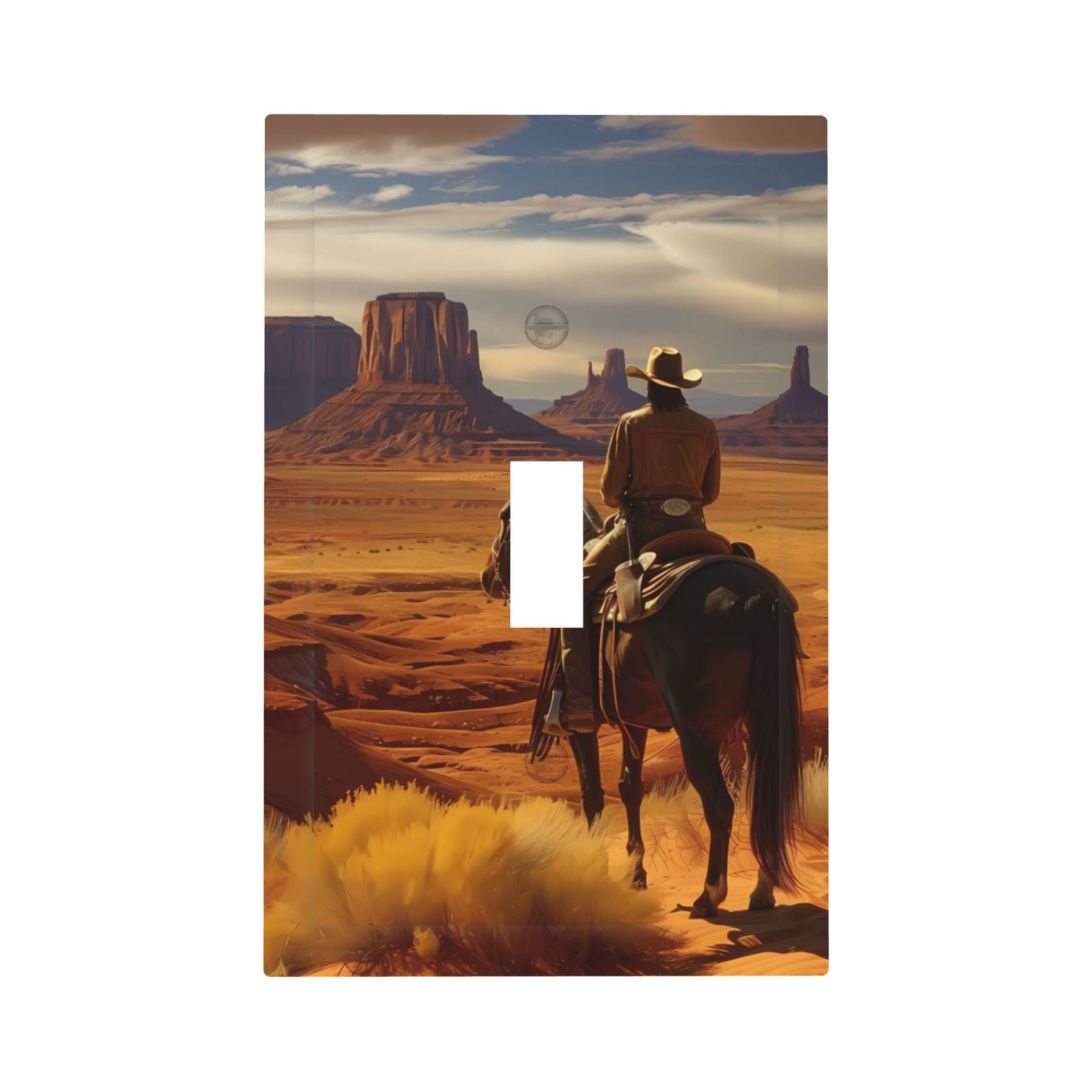 Junzan Western Desert Cowboy Cloud for Electrical Outlet Covers, 5" x 3 ...